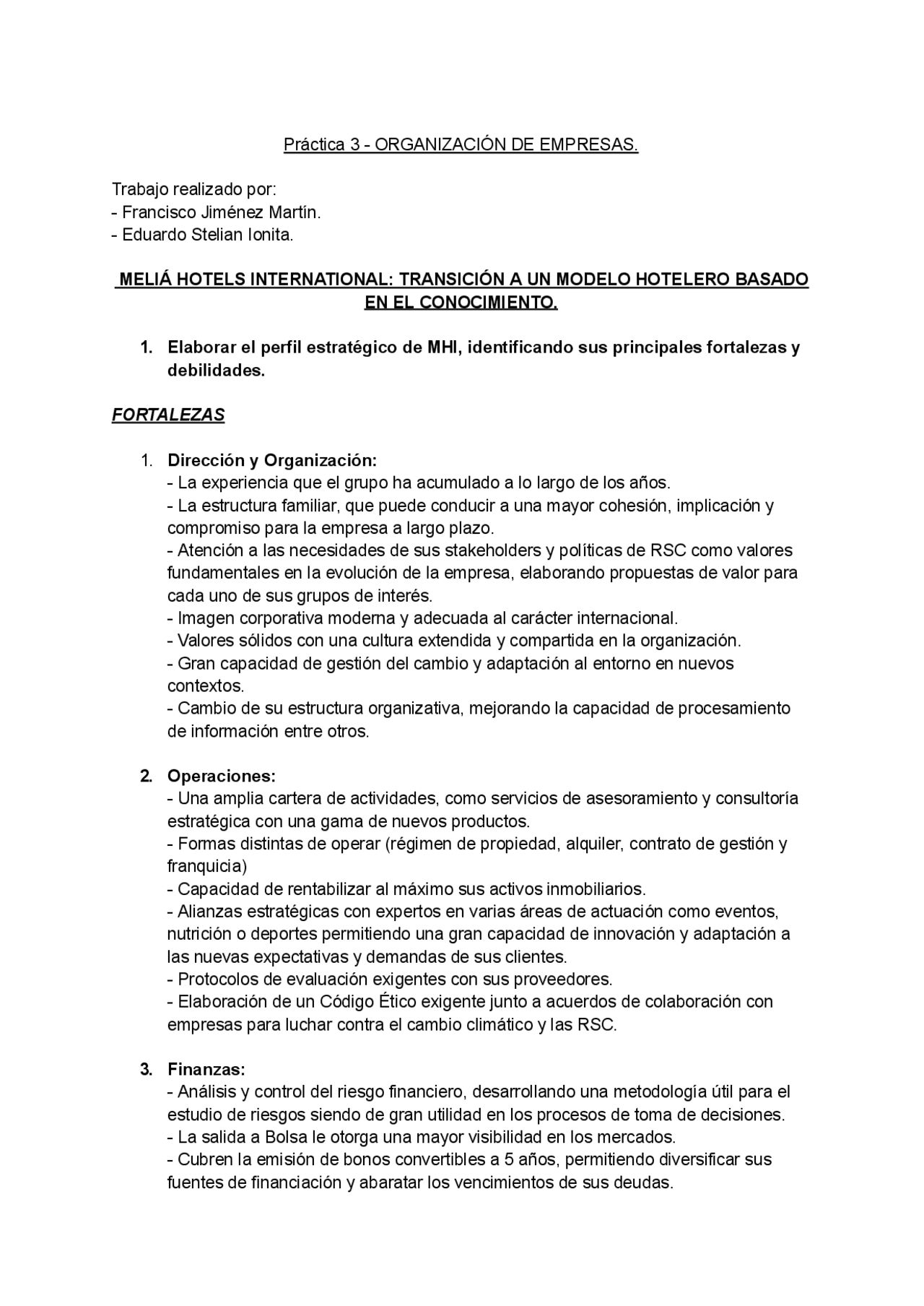 Meliá Hotels International: Transición a un modelo hotelero basado en ...