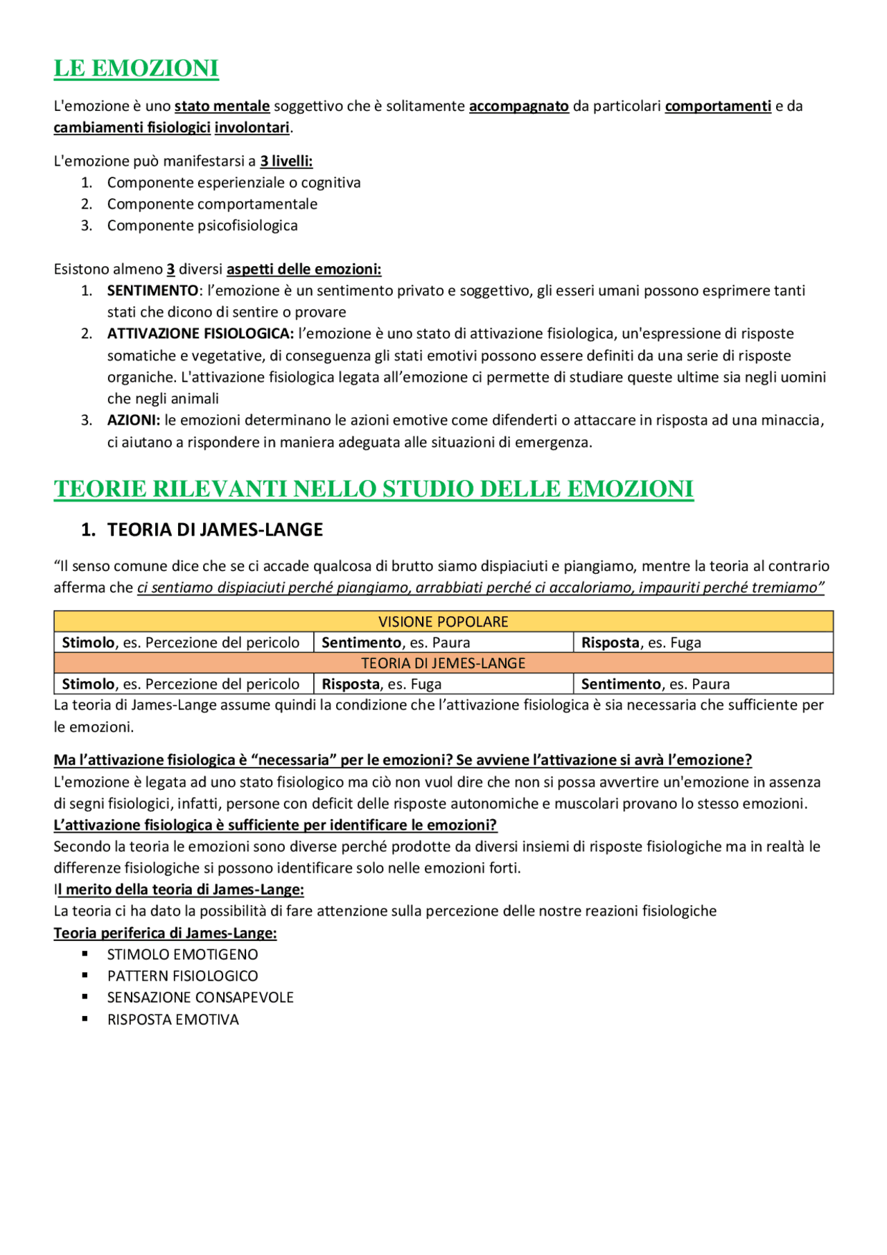 il linguaggio e le emozioni | Schemi e mappe concettuali di Fondamenti Anatomo-fisiologici dell ...