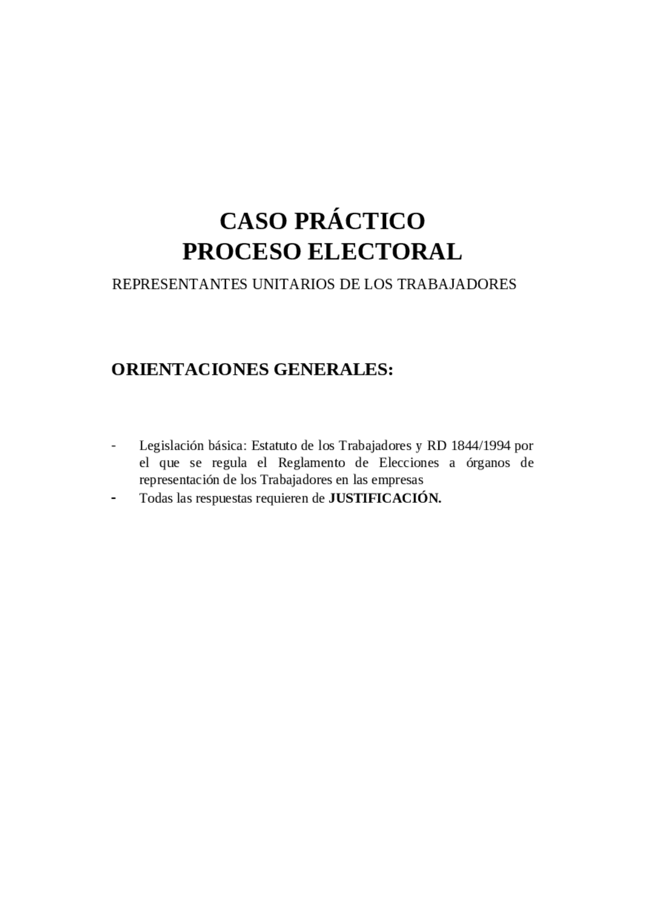 practica 1 de laboral | Ejercicios de Derecho | Docsity