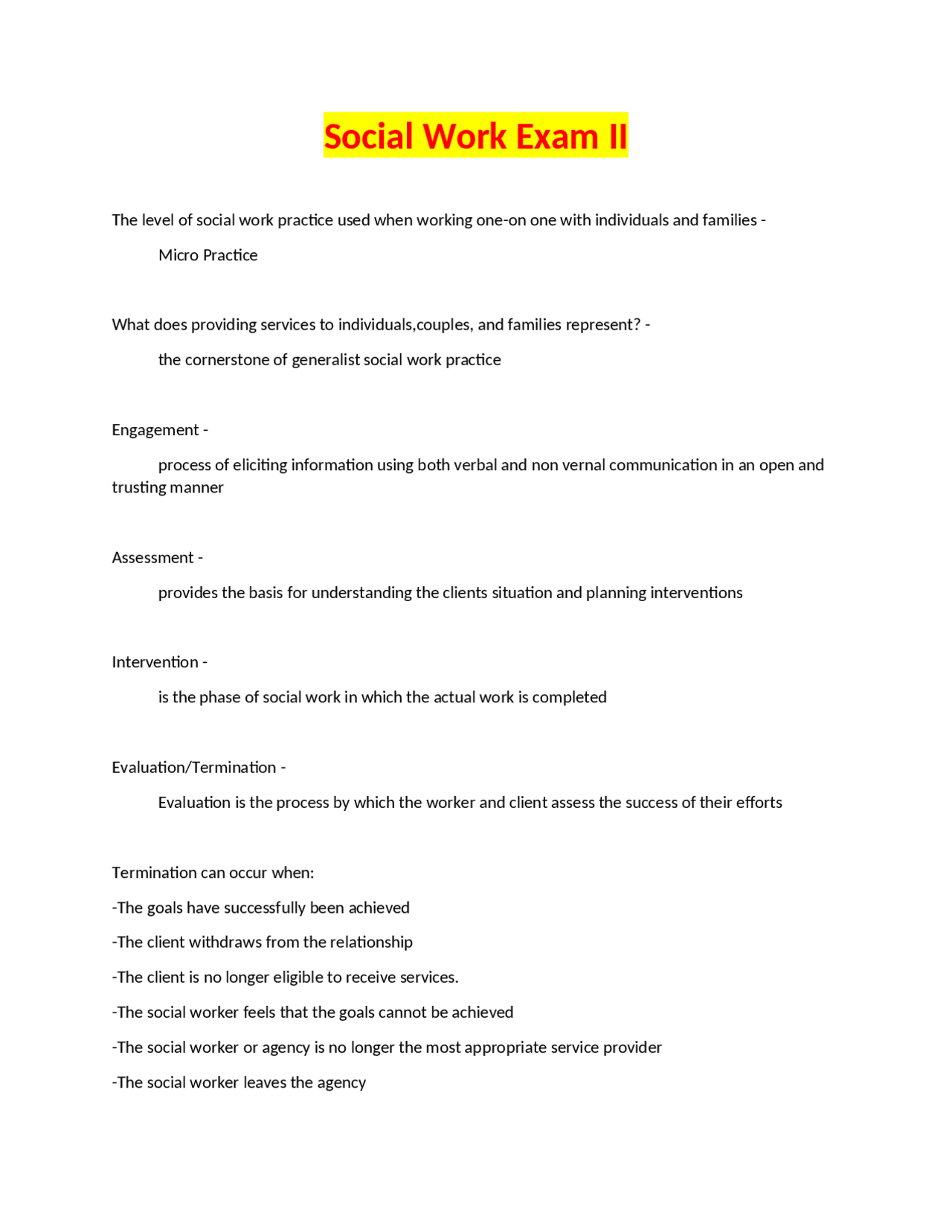 Social Work Practice: Micro, Mezzo, and Macro Approaches | Exams Social ...