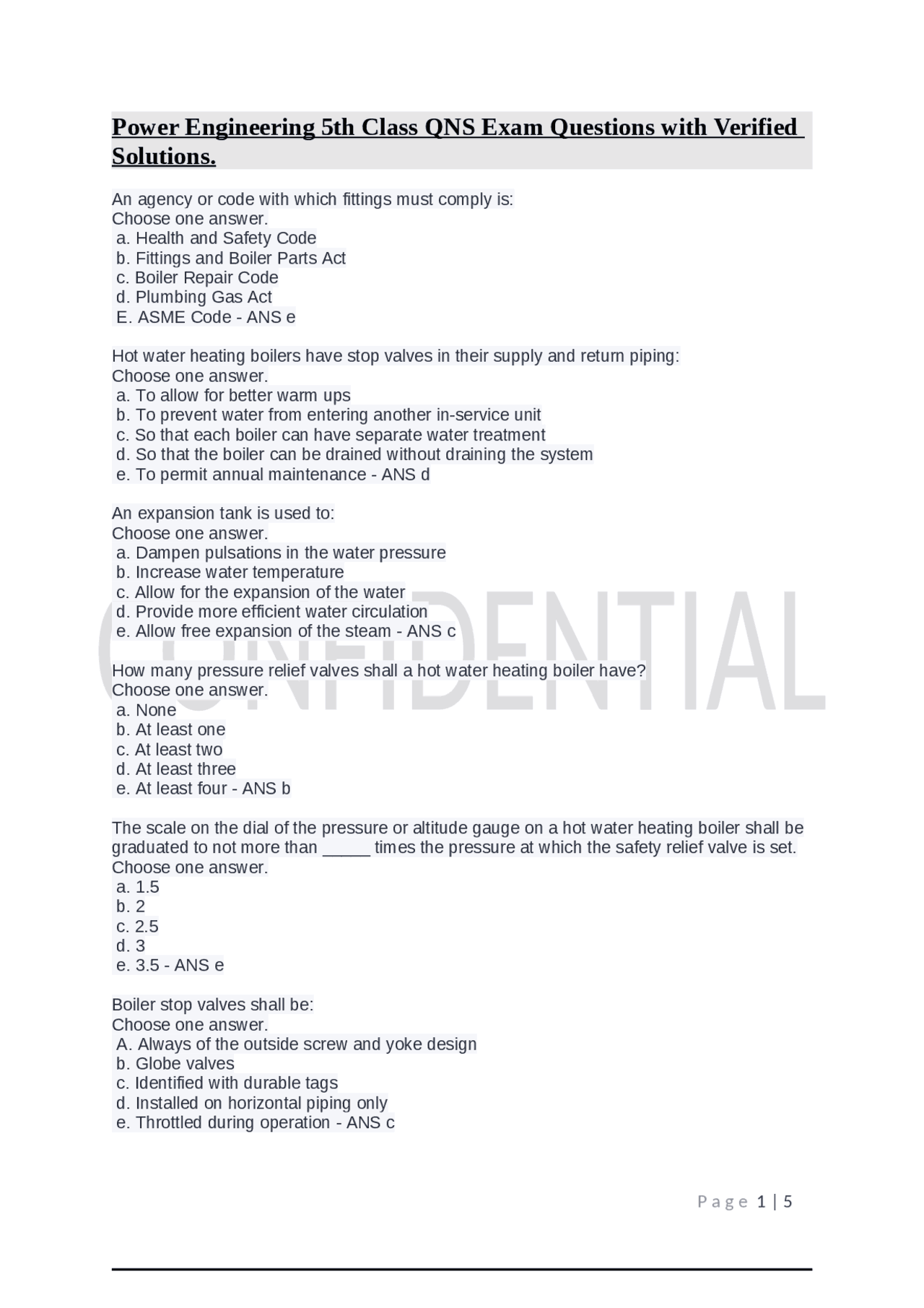 Power Engineering: QNS Exam Questions on Hot Water Heating Boilers with Solutions | Exams Power ...