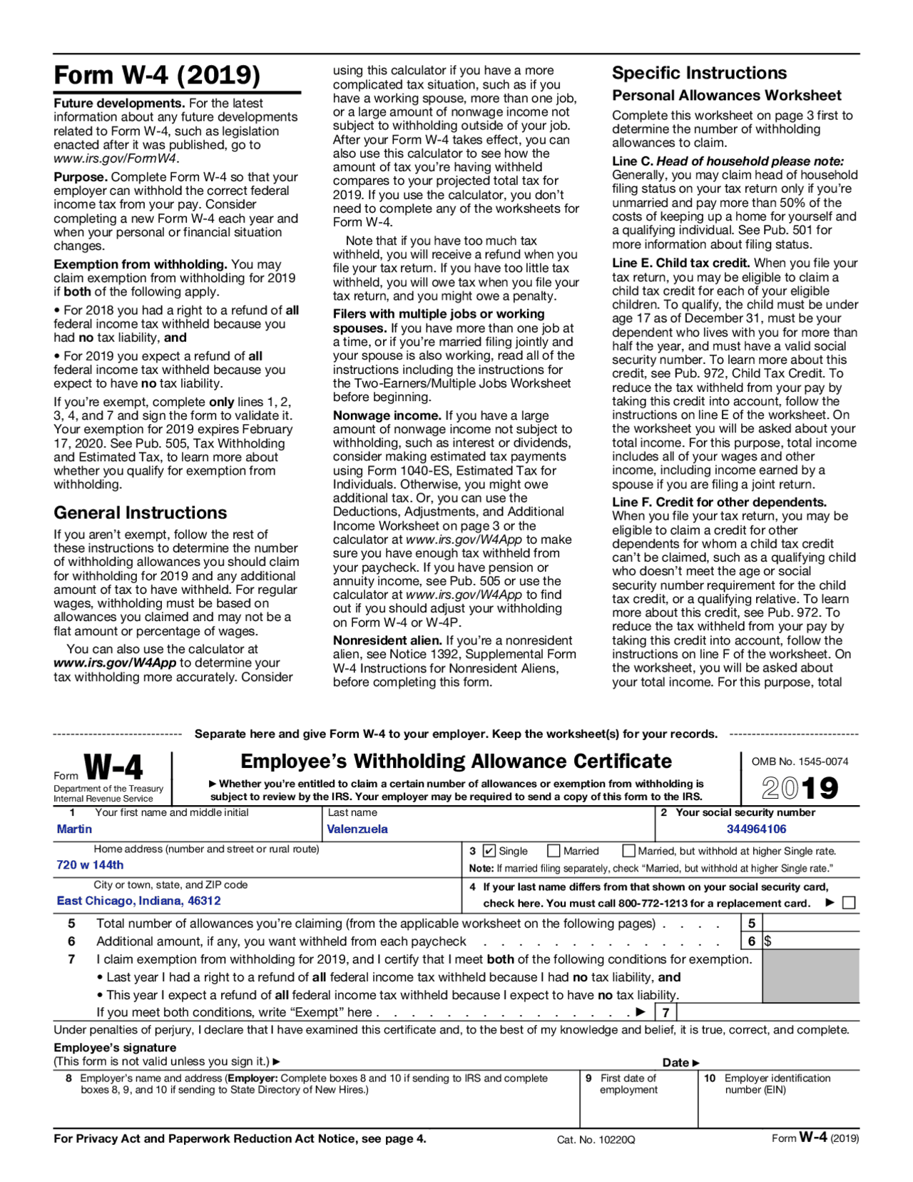 Understanding Form W-4: Withholding Allowances and Tax Calculations ...