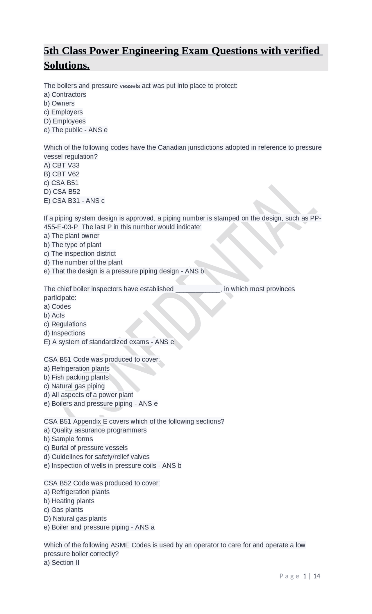 Power Plant Engineering: Boilers, Pressure Piping, and Safety | Exams ...