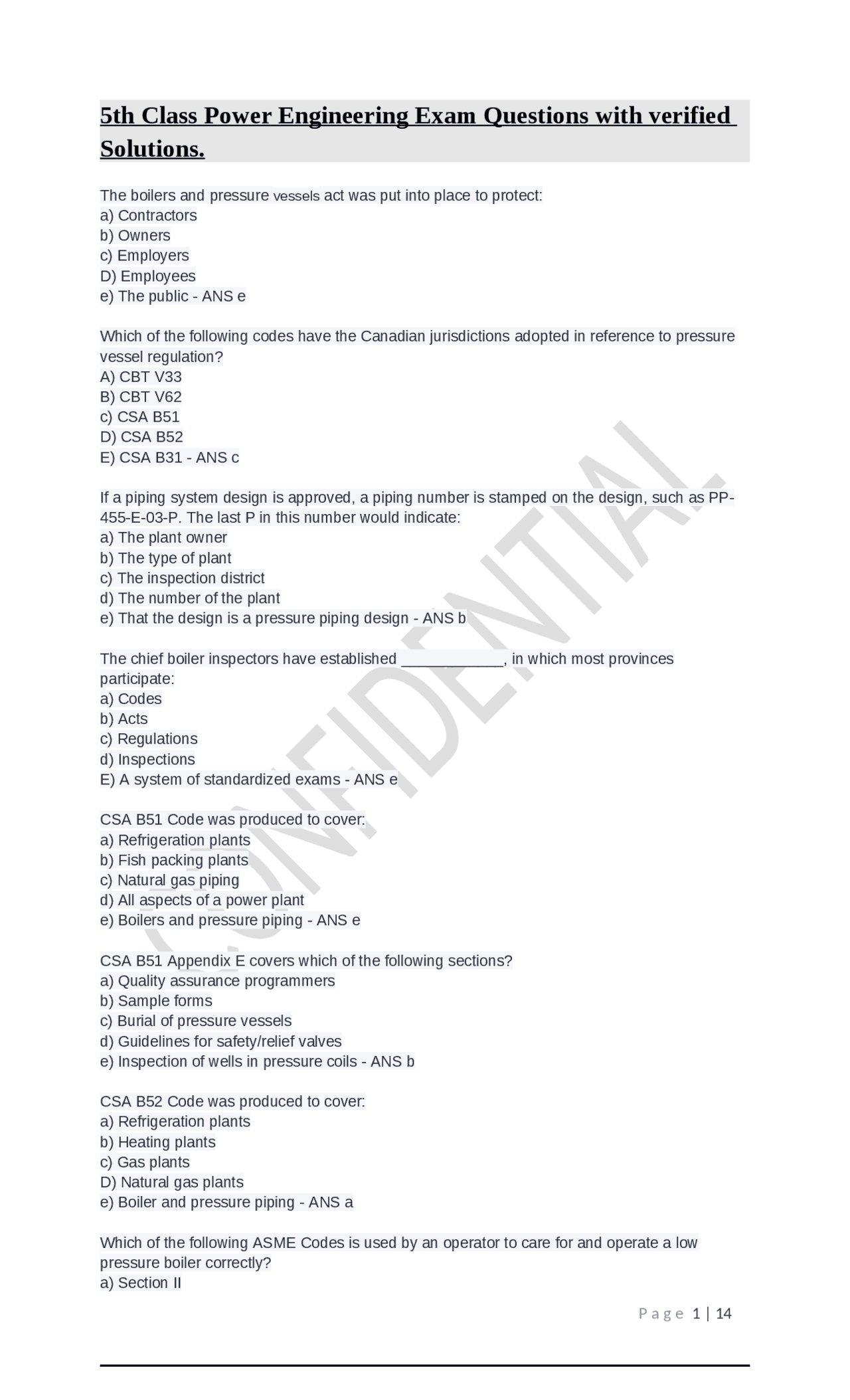 Power Plant Engineering: Boilers, Pressure Piping, and Safety | Exams ...