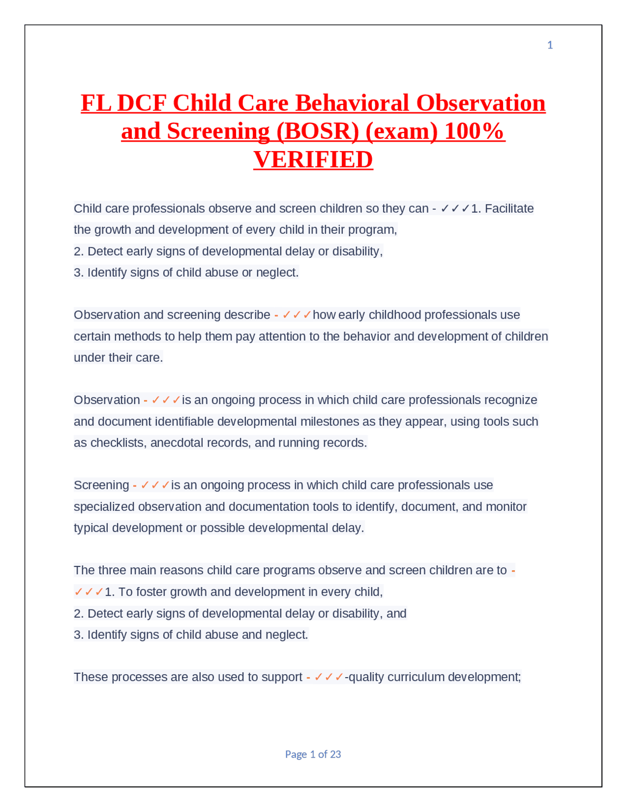 Observation & Screening: Empowering Parents, Supporting Child ...