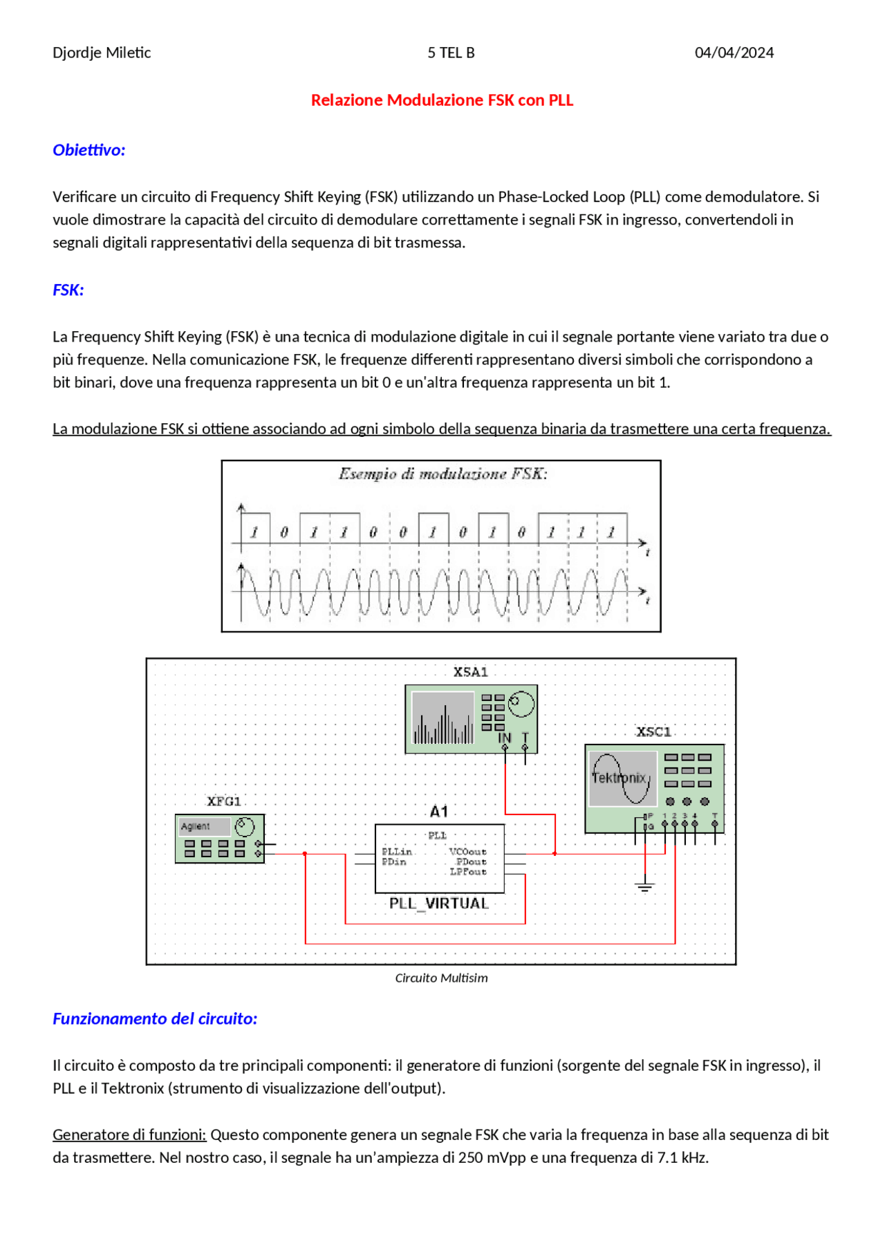 Fsk Modulation Circuit In Multisim