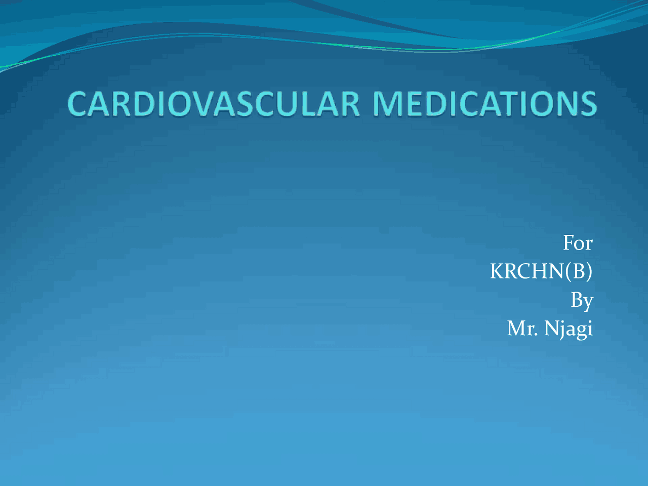 Cardiovascular drugs(Cardiac Physiology) | Study Guides, Projects ...