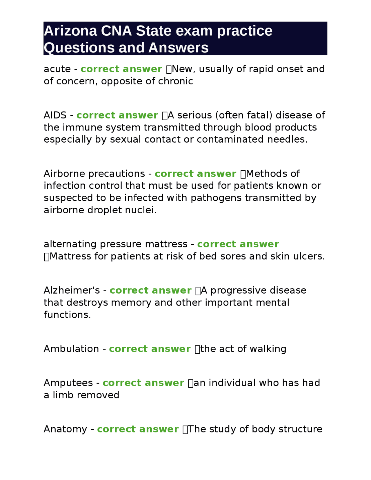 Comprehensive Medical Terminology Guide for Nursing Assistants | Exams ...