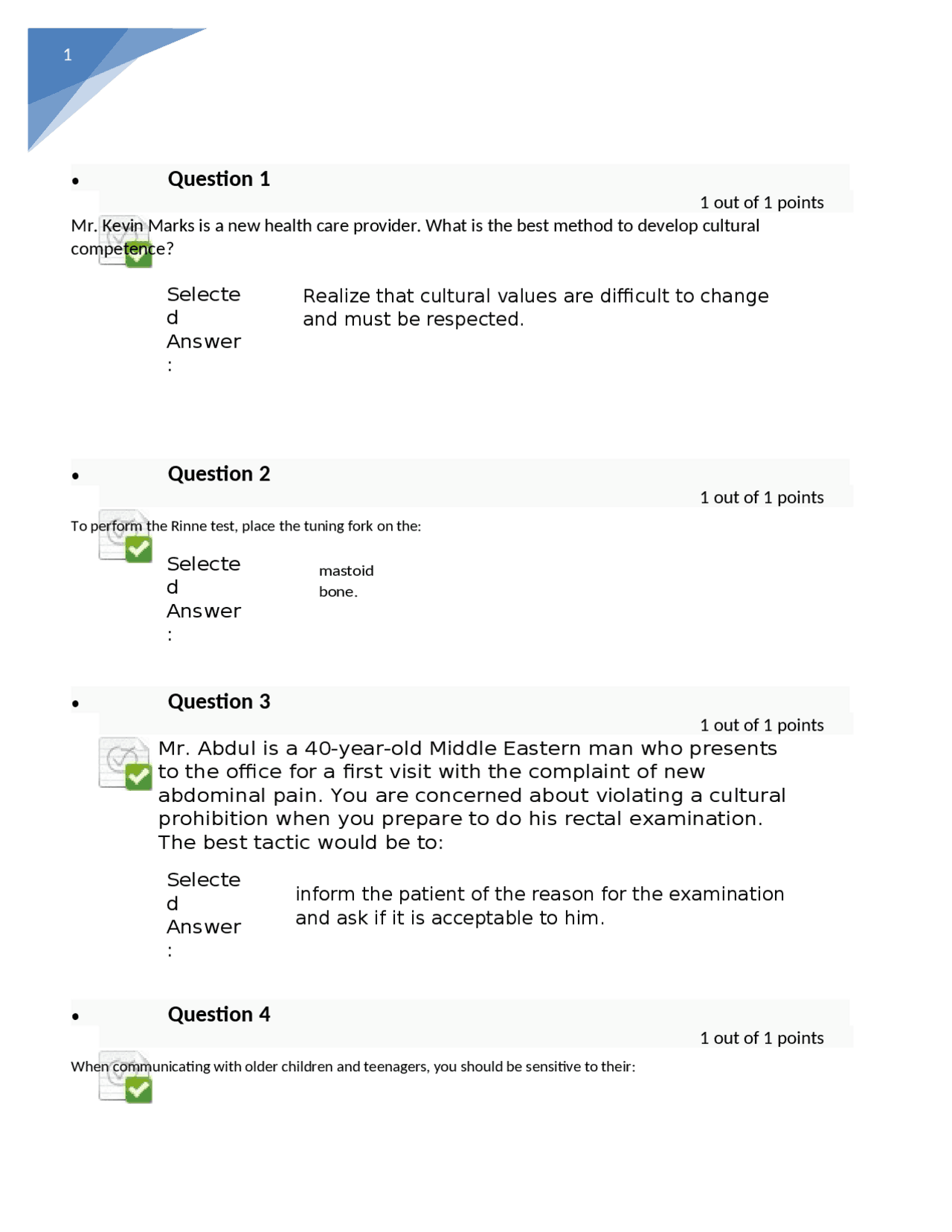 midterm exam 2024 questions with correct answers | Exams Nursing | Docsity