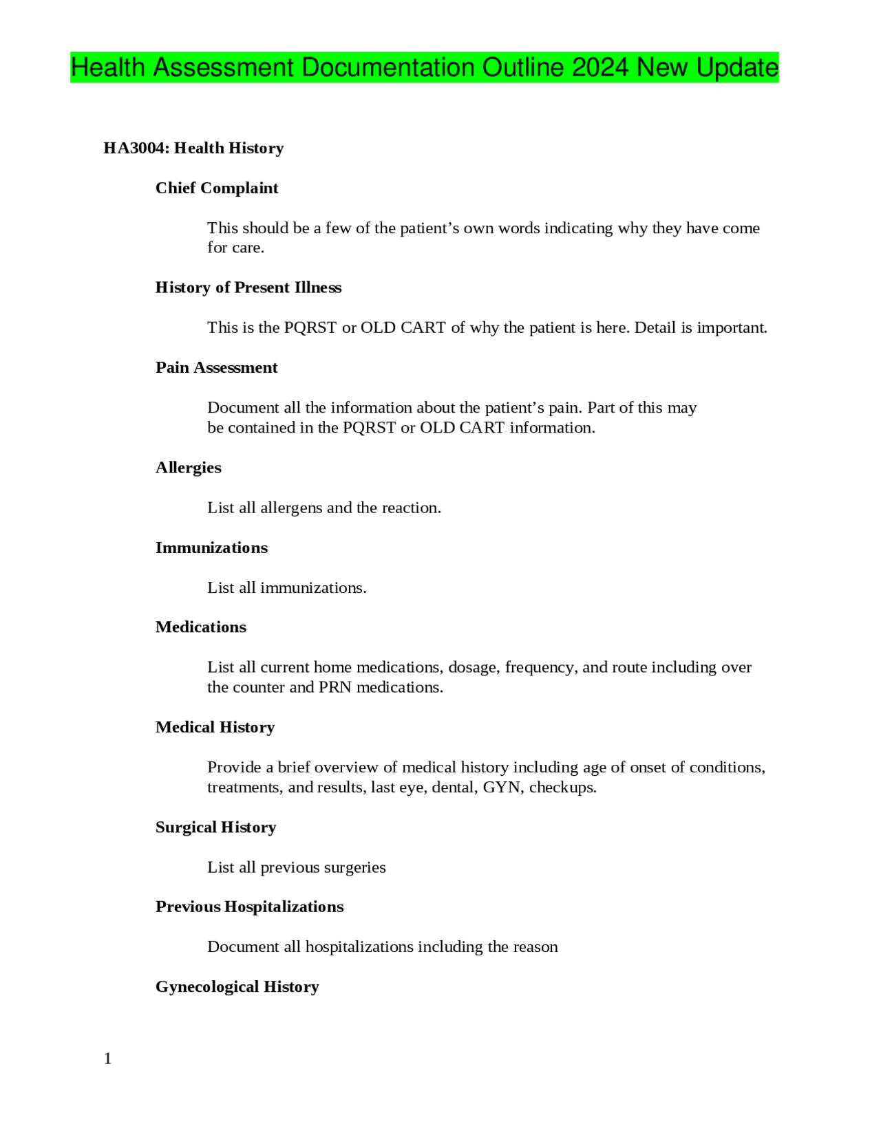 2024 Health Assessment Documentation: Guide for Healthcare Pros | Exams ...