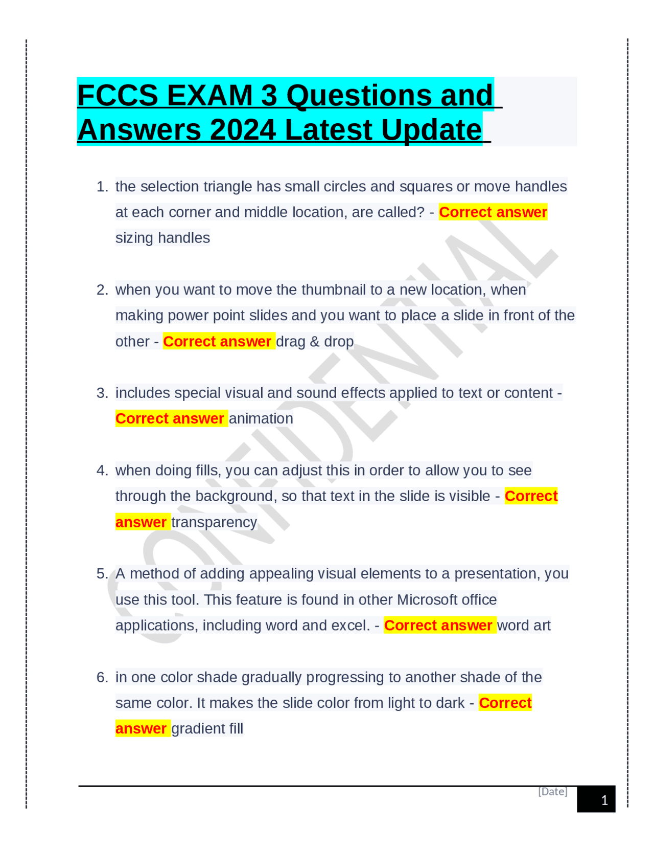 FCCS EXAM 3 Questions and Answers 2024 Latest Update | Exams Physics ... FCCS EXAM 3 Questions and Answers 2024 Latest Update | Exams Physics ...