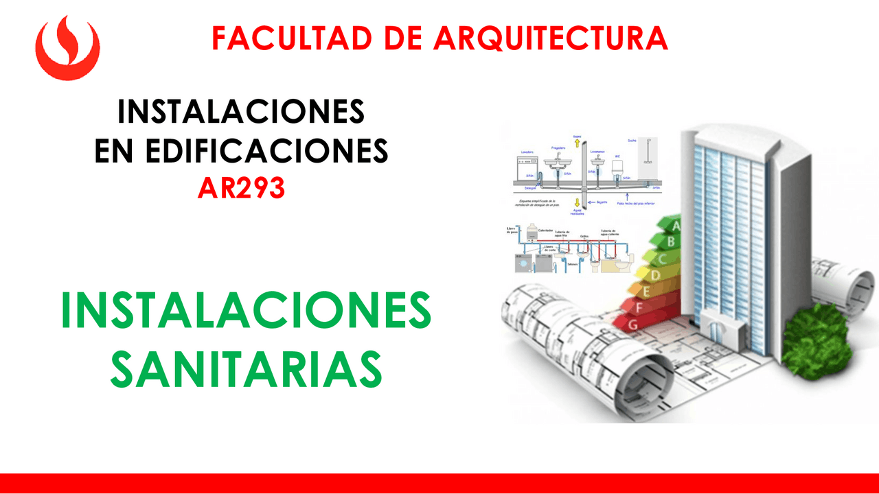 Instalaciones Sanitarias en Edificaciones | Diapositivas de Instalaciones Eléctricas | Docsity