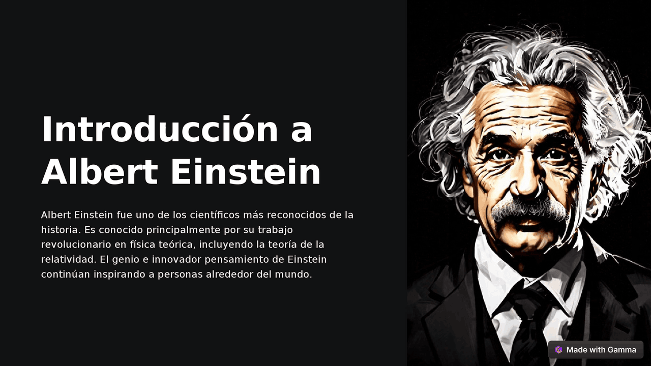 Presentación de Powerpoint Albert Einstein | Diapositivas de Historia | Docsity