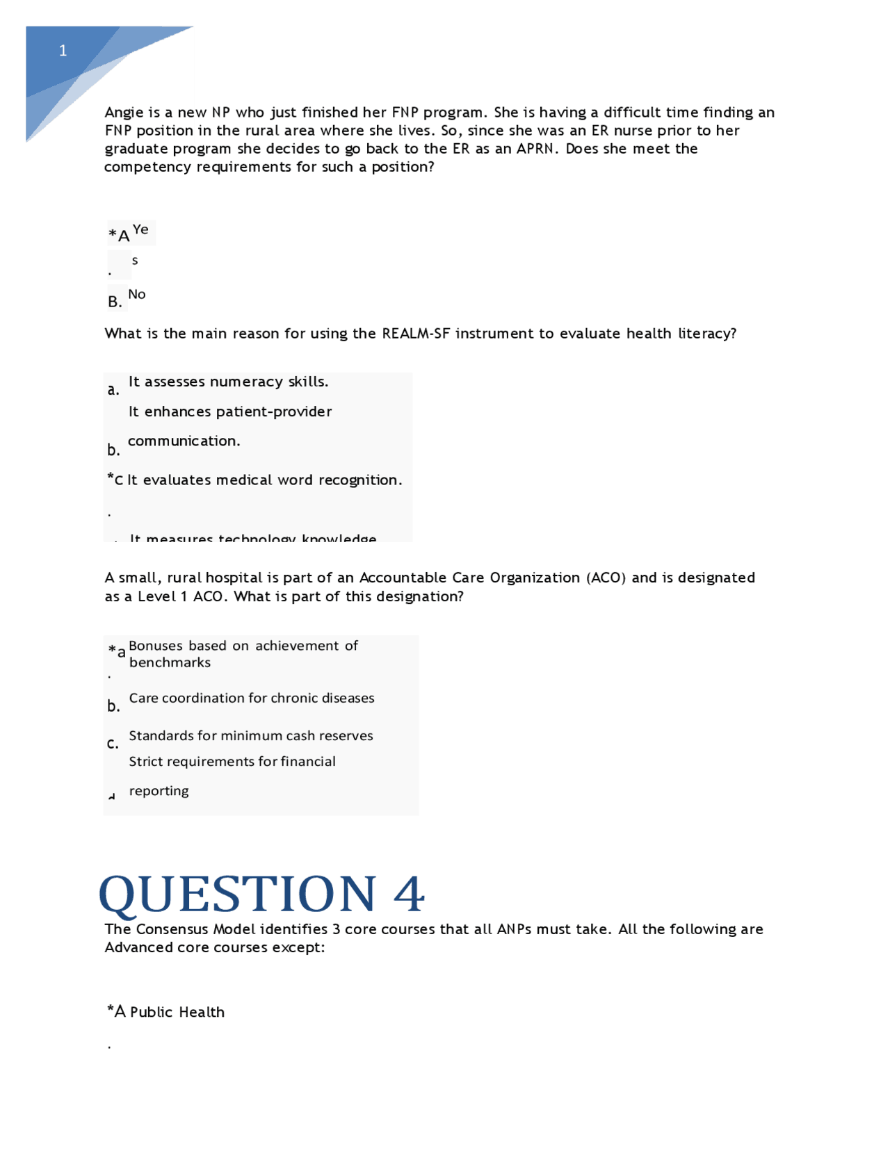Chronic Disease Management and Clinical Procedures | Exams Nursing ...
