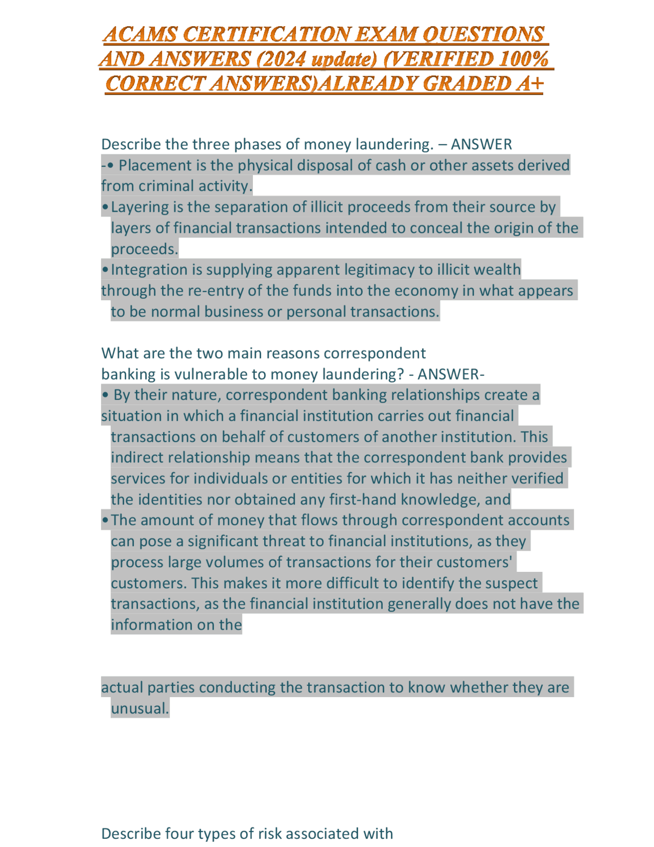 AANP BOARD EXAM 2024 | Exams Public Health | Docsity