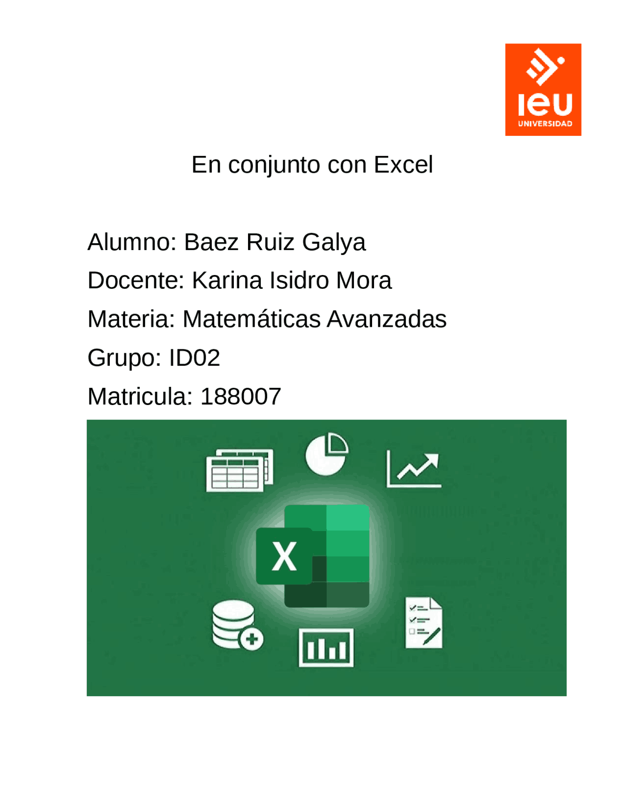 Reporte Conjunto con Excel | Esquemas y mapas conceptuales de Informática | Docsity