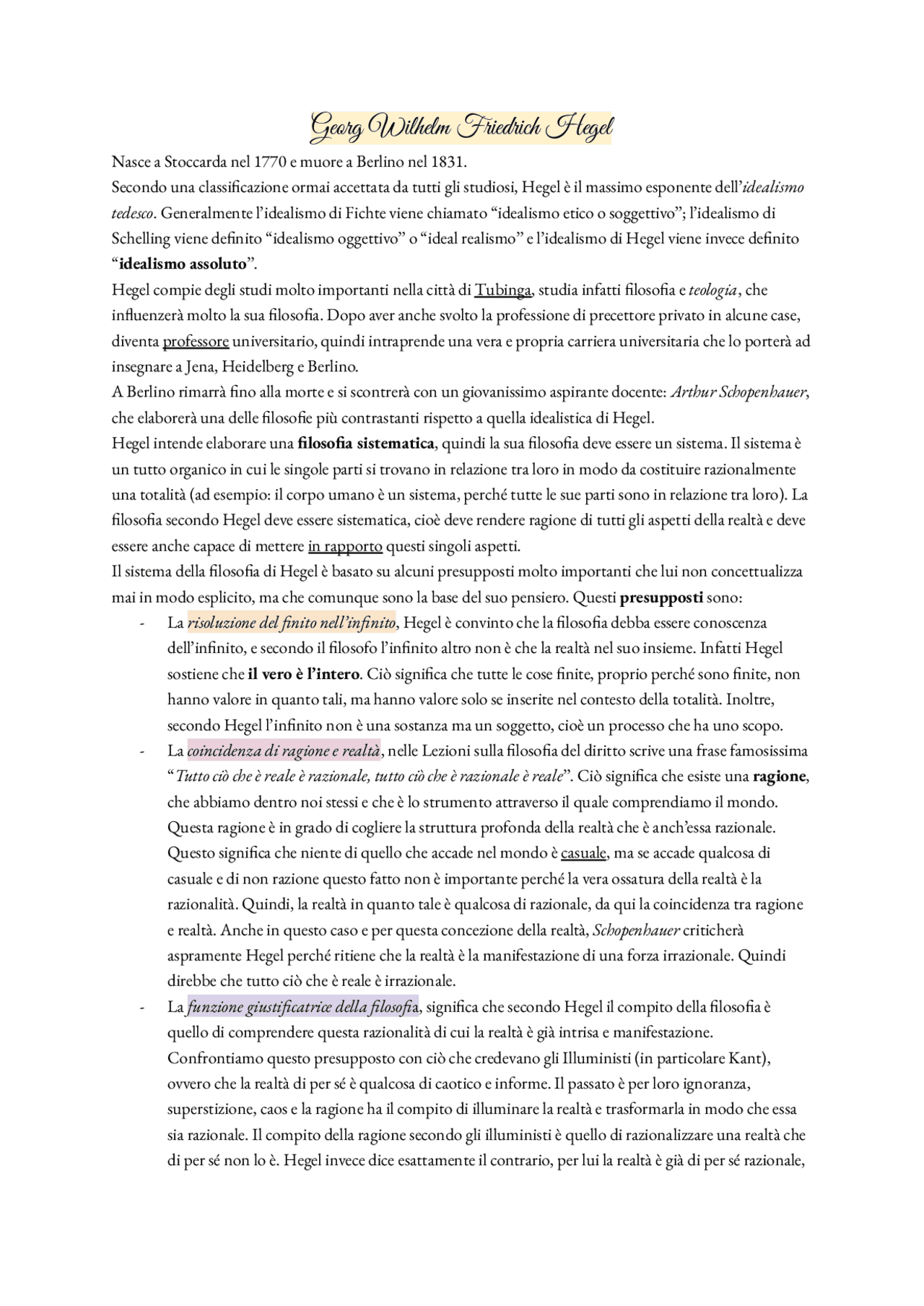 Filosofia di Hegel: Idealismo assoluto e la conoscenza dell'infinito ...
