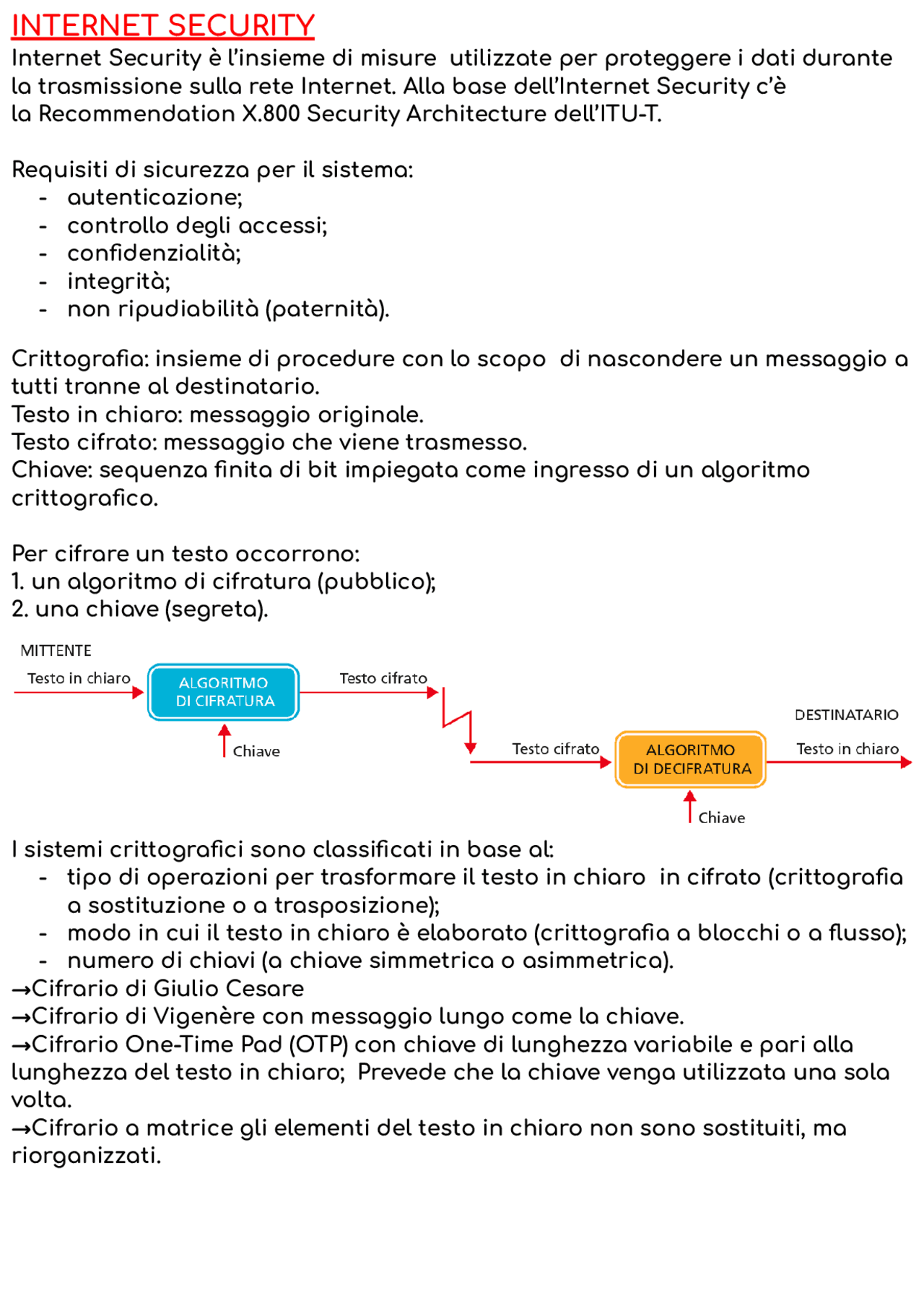 SISTEMI E RETI: Internet Security | Appunti di Informatica | Docsity