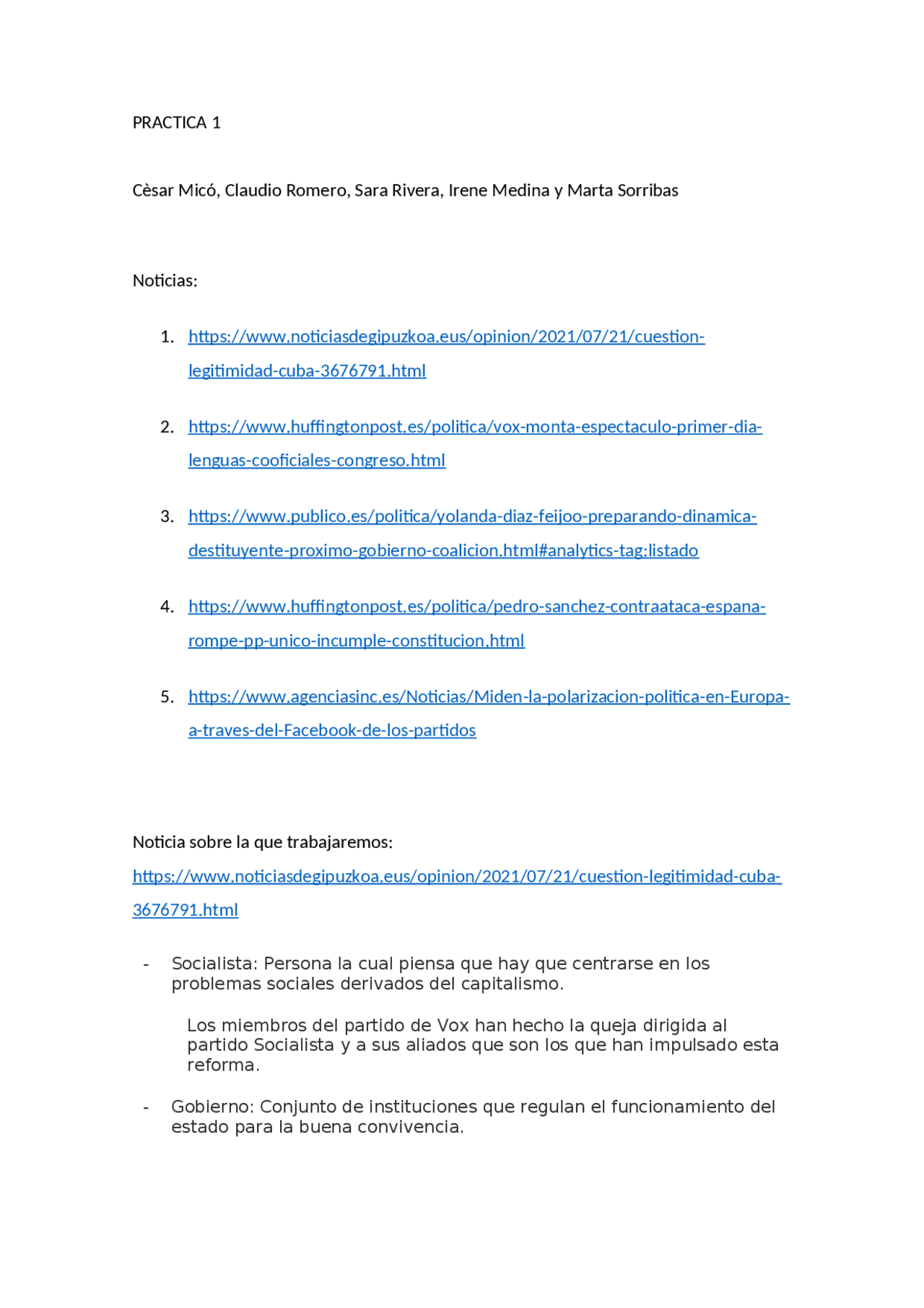 practica 1 de fonaments | Ejercicios de Idioma Inglés | Docsity