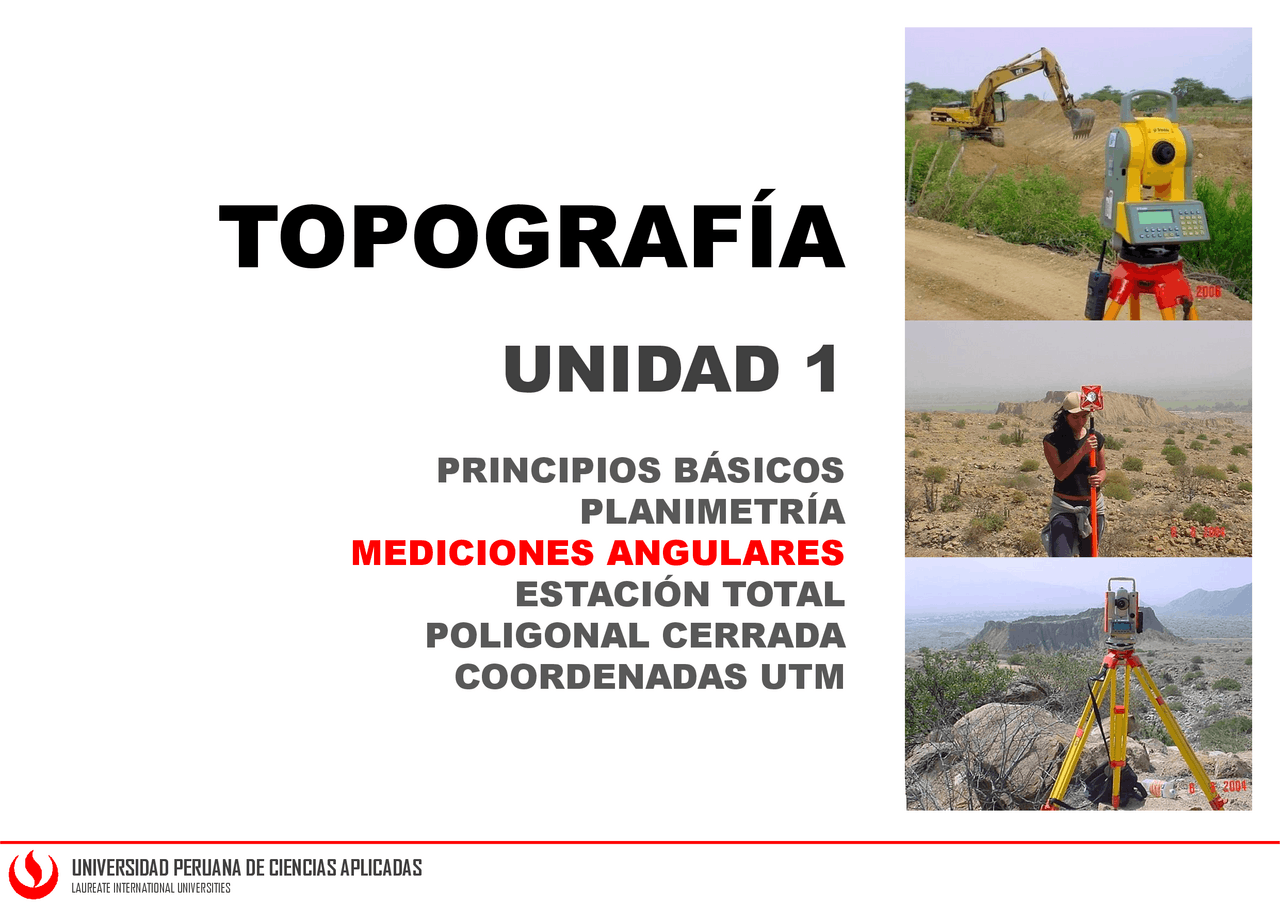 Topografía: Principios básicos de mediciones angulares - Prof. Ramírez Escudero | Guías ...