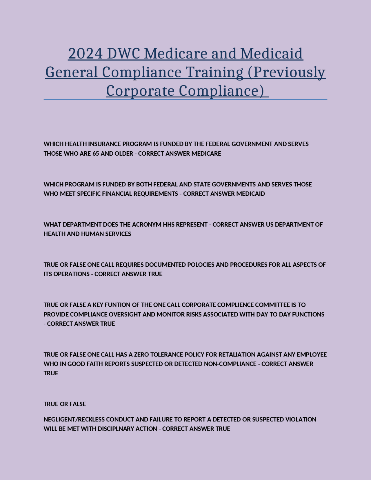 2024 Healthcare Compliance Training: Medicare & Medicaid Programs ...