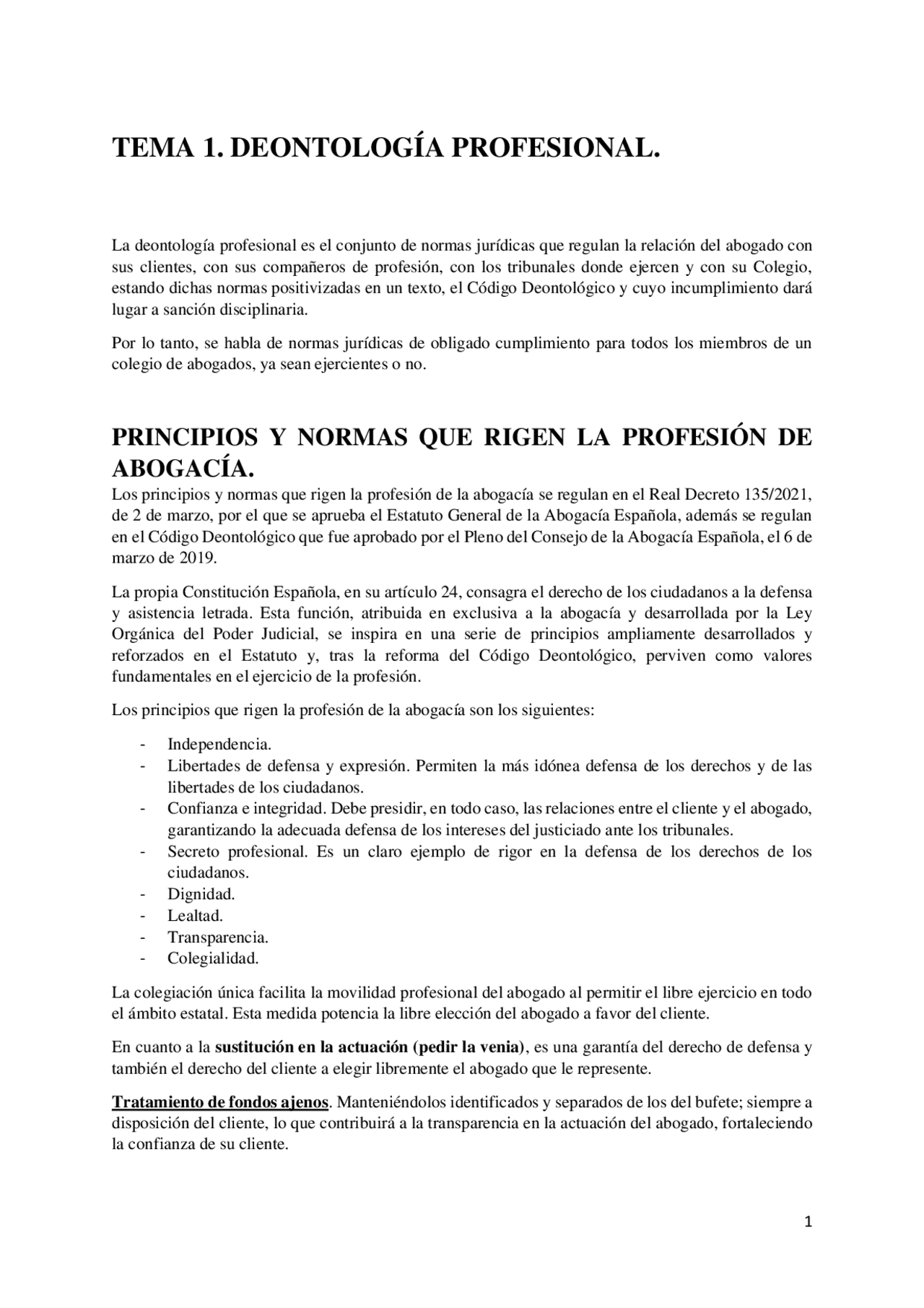 Código Deontológico de la Abogacía Española | Apuntes de Deontología ...