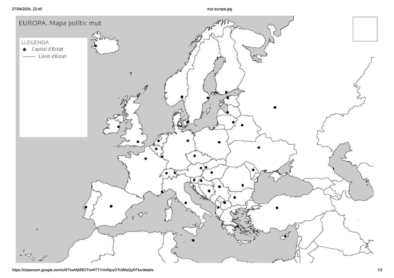 Mapa Político De Europa En Blanco 2024 Mapa De Europa. Alto Mapa