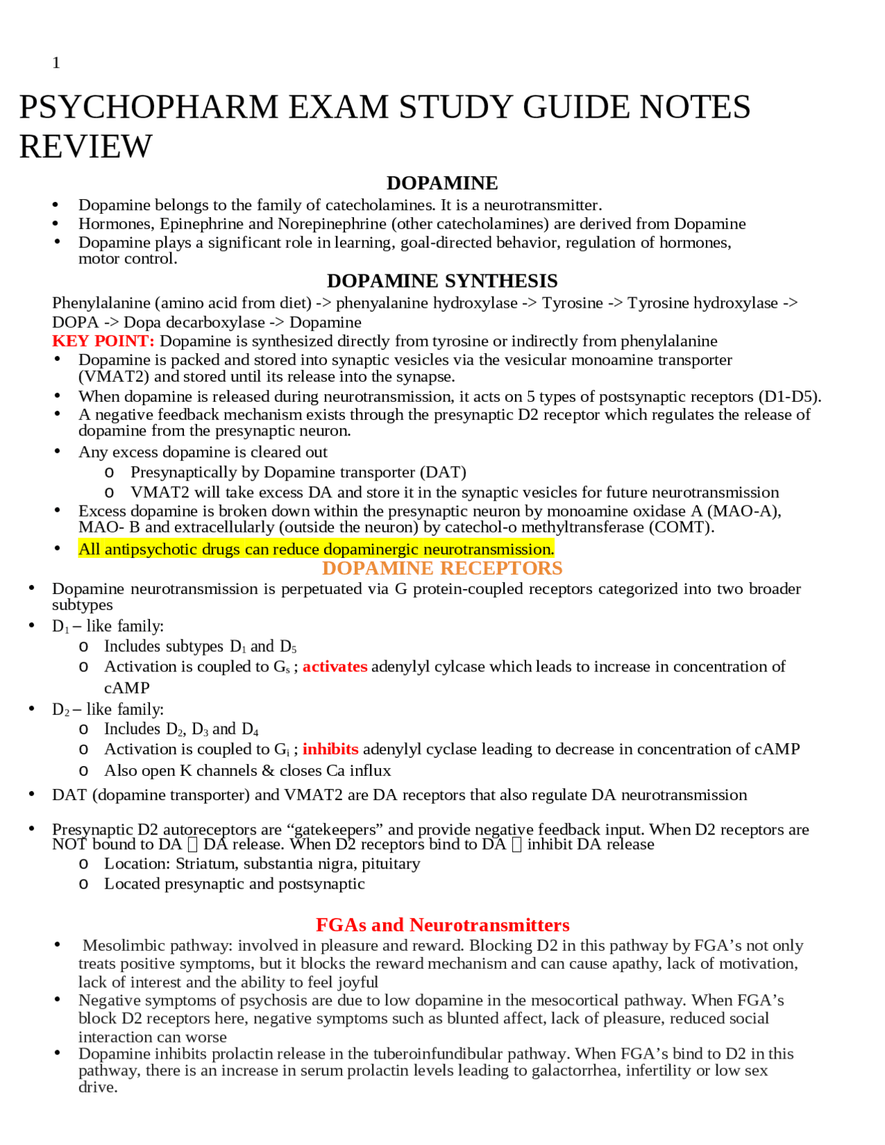 PSYCHOPHARM EXAM STUDY GUIDE NOTES REVIEW | Study notes Psychology ...