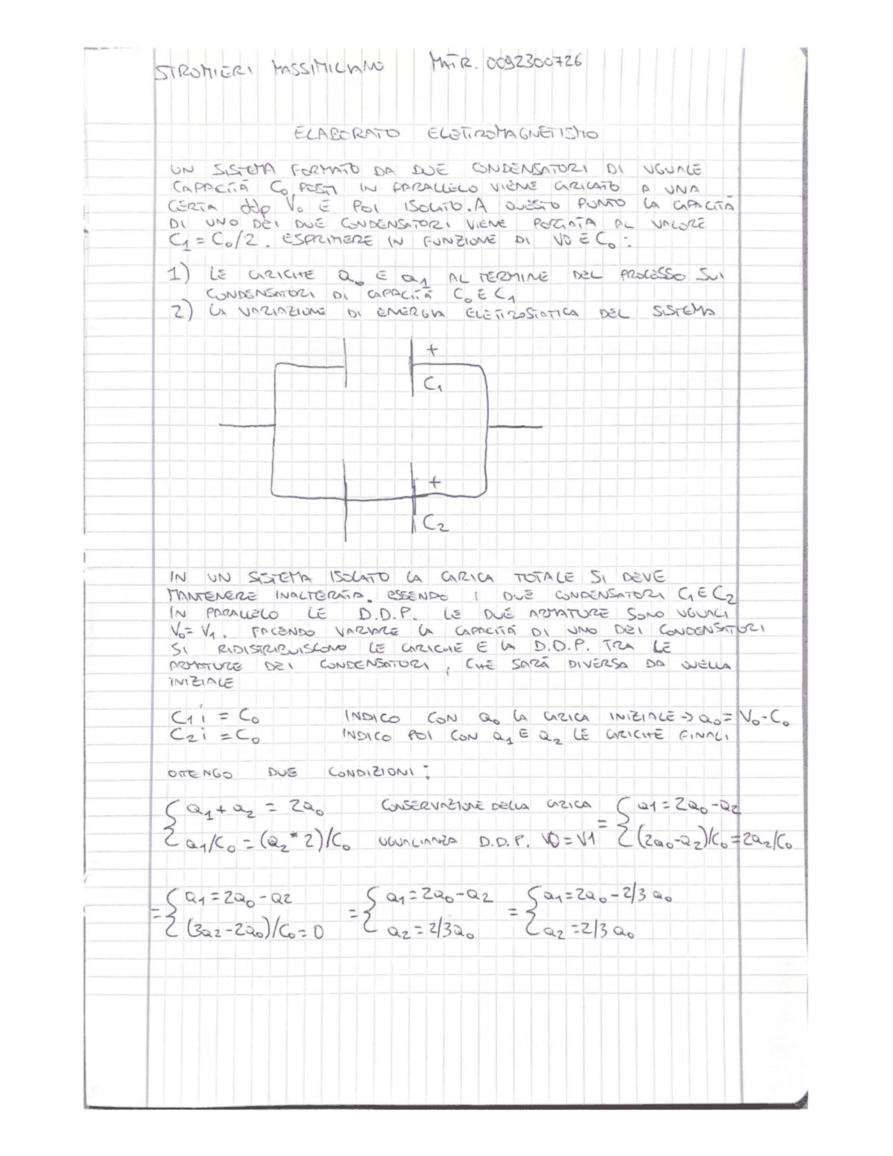 Elaborato fisica L9 mercatorum | Esercizi di Fisica | Docsity