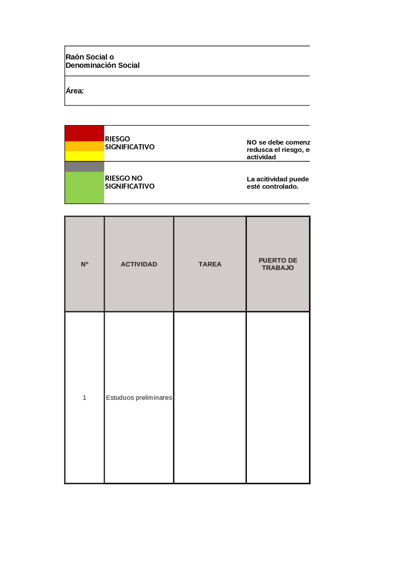 Matriz Iperc de gestion en la calidad | Ejercicios de Gestión de ...