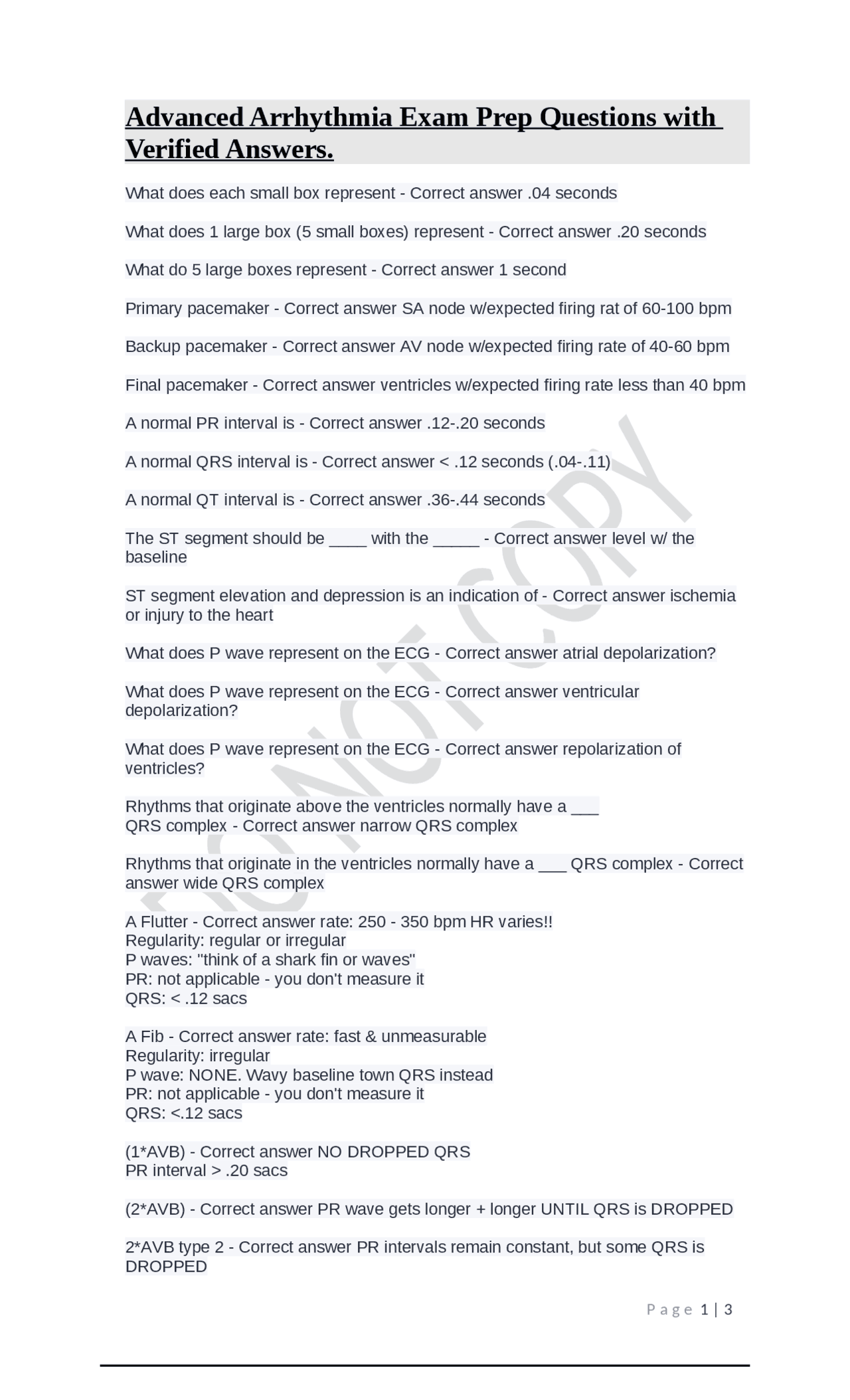 Advanced Arrhythmia Exam Preparation: Key Questions and Answers | Exams Advanced Data Analysis ...