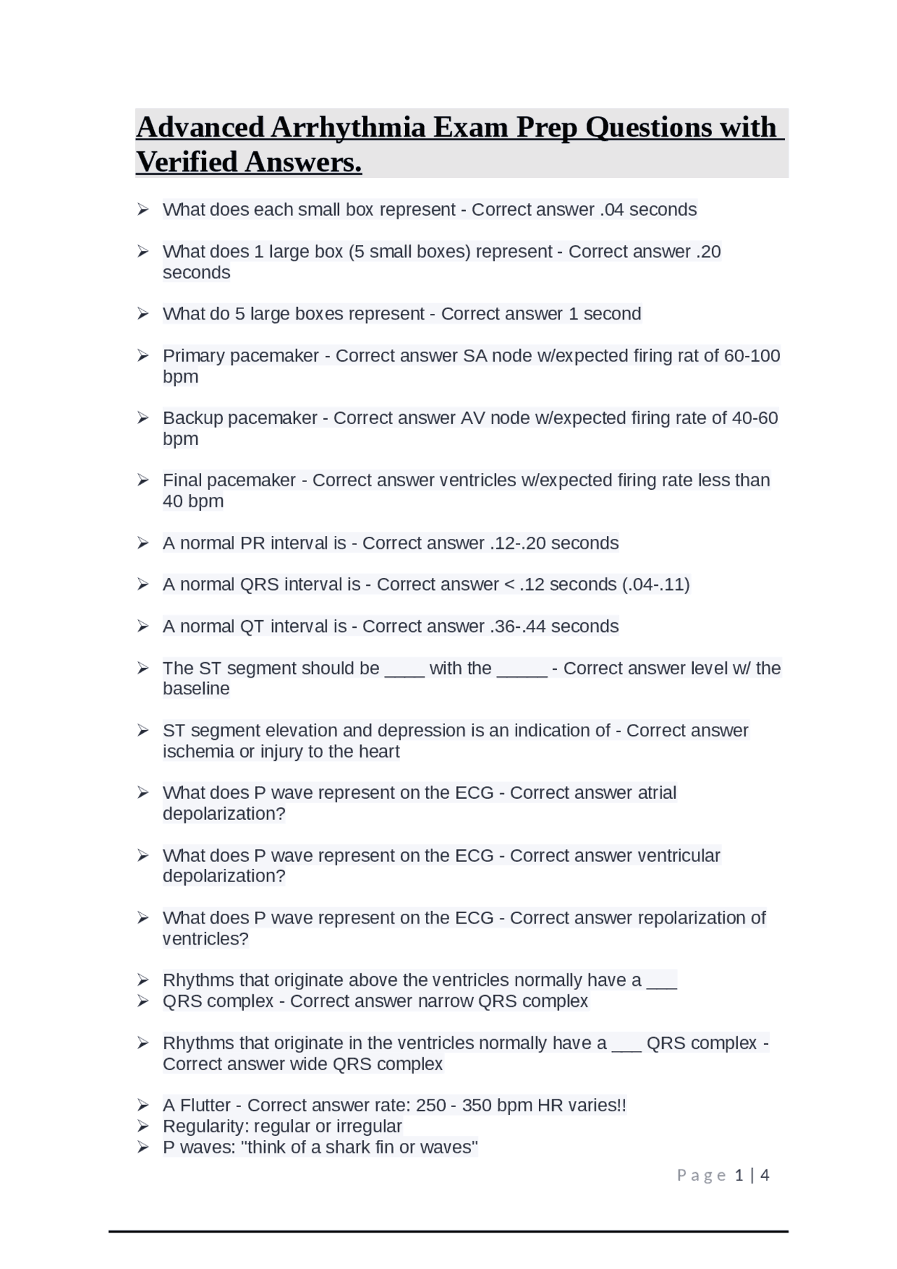 Advanced Arrhythmia Exam Preparation: Key Questions and Answers | Exams Advanced Data Analysis ...