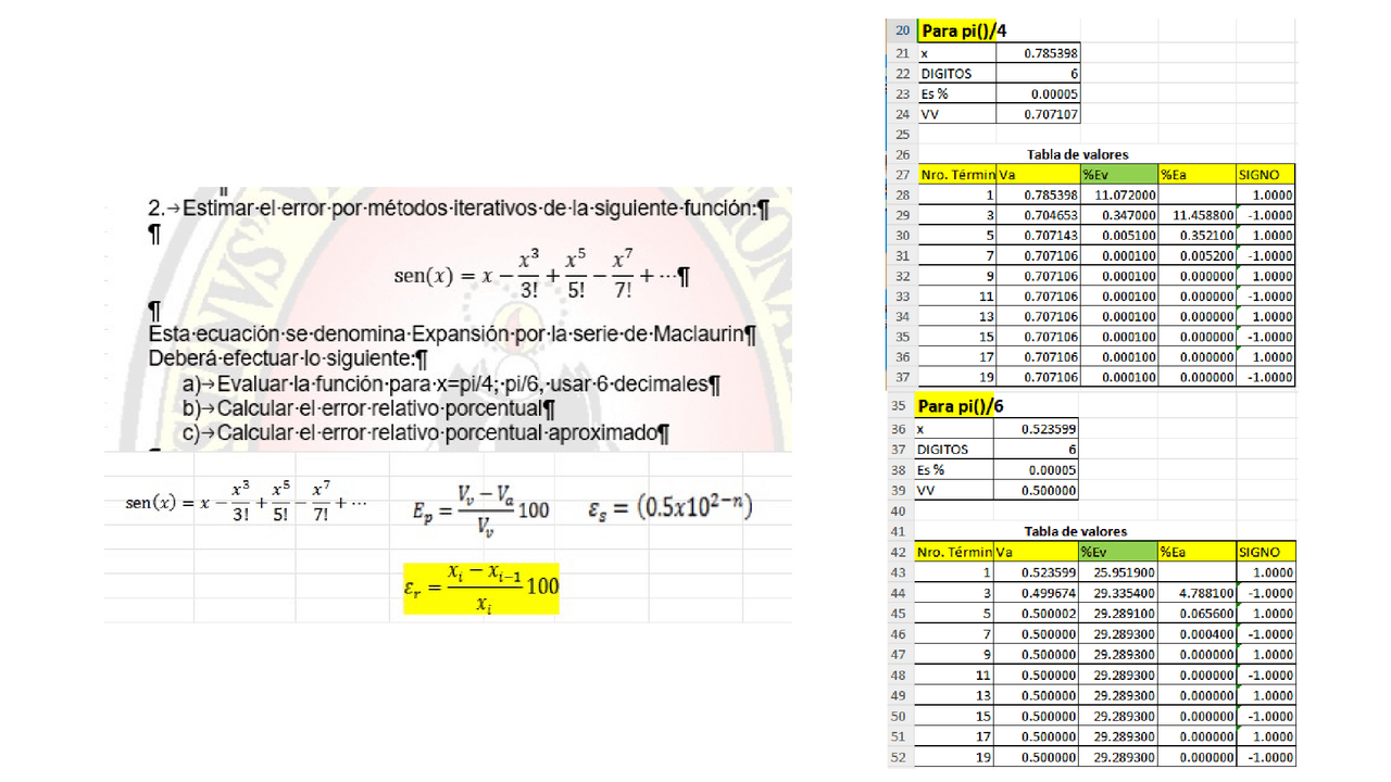 Ejercicios Metodos Numericos | Ejercicios de Métodos Computacionales | Docsity