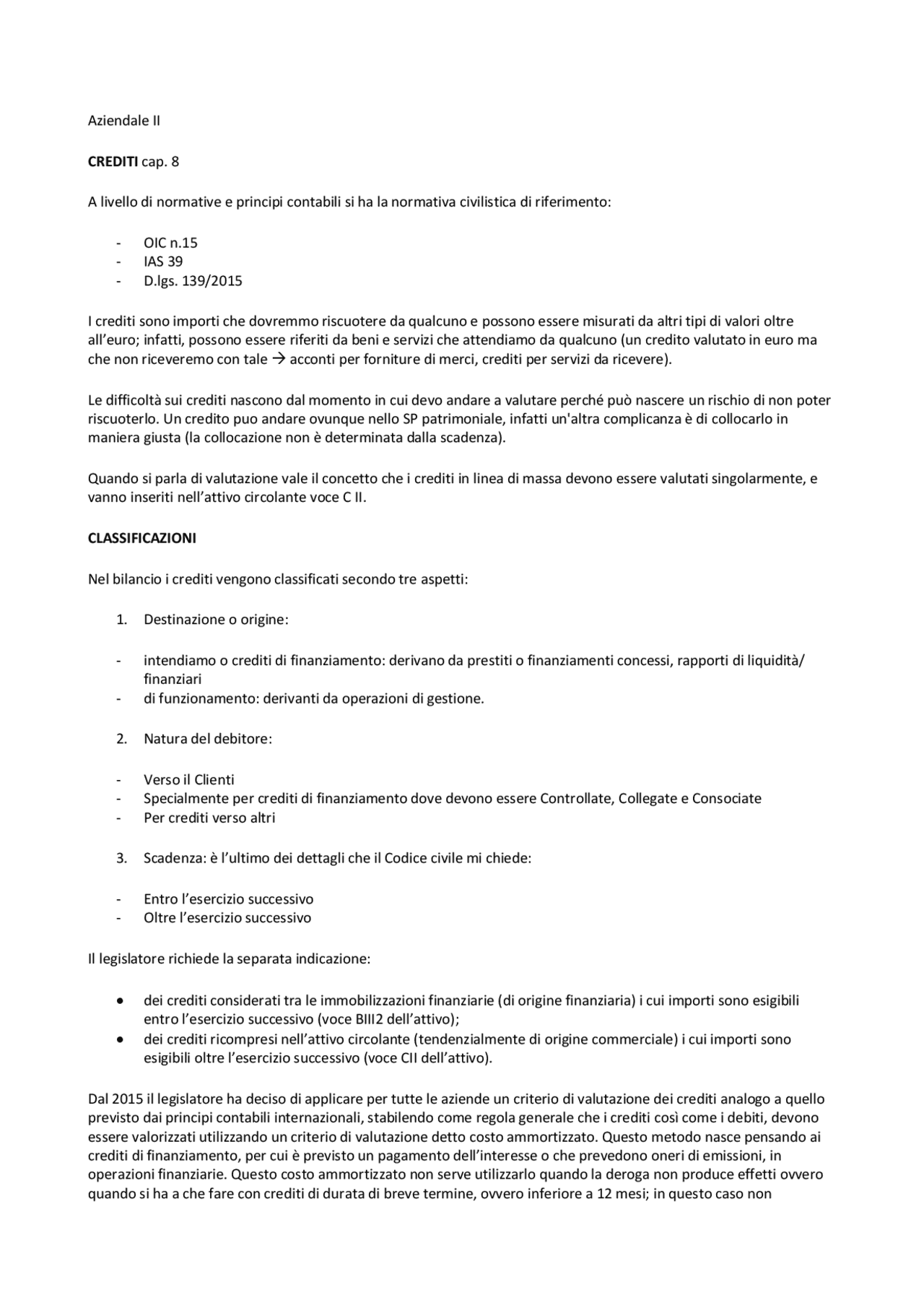 economia aziendale II seconda parte | Appunti di Economia Aziendale | Docsity