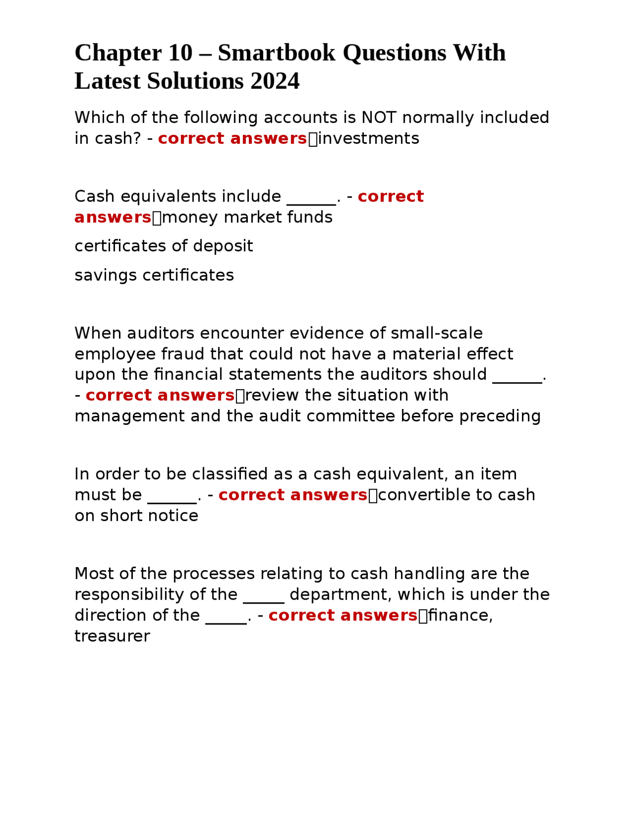 Chapter 10 – Smartbook Questions With Latest Solutions 2024 | Exams ...