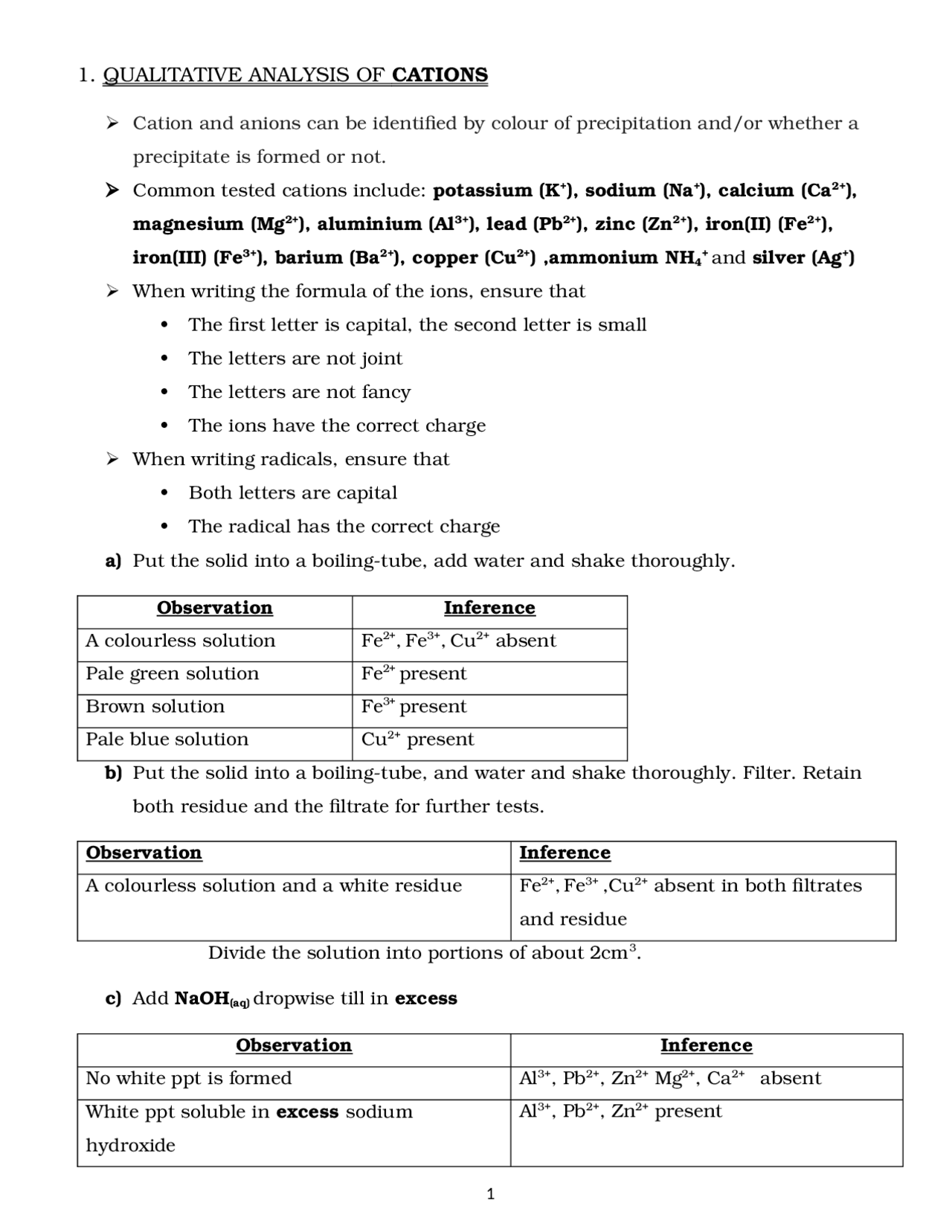 Summary Notes For Chemistry Practical Summaries Chemistry Docsity