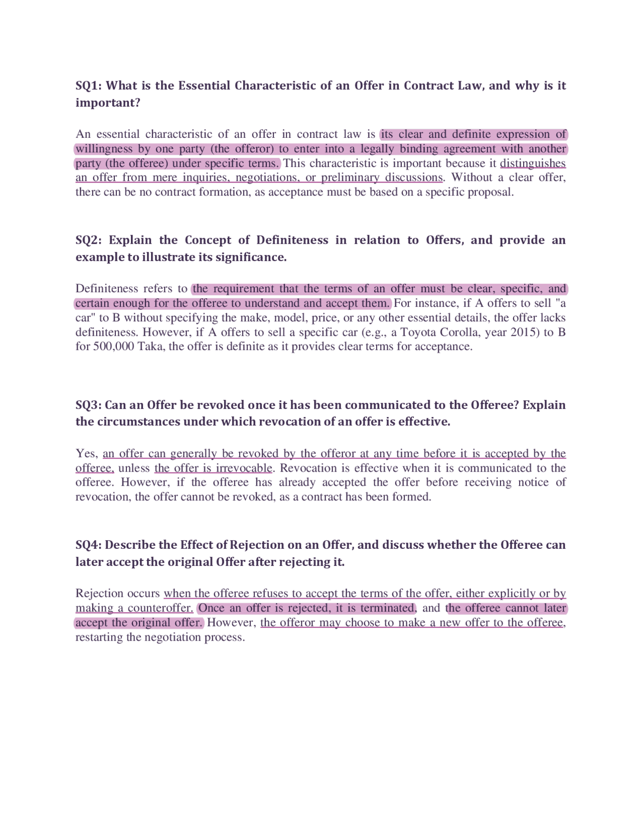 The Fundamentals of Contract Law and Business Law | Cheat Sheet ...