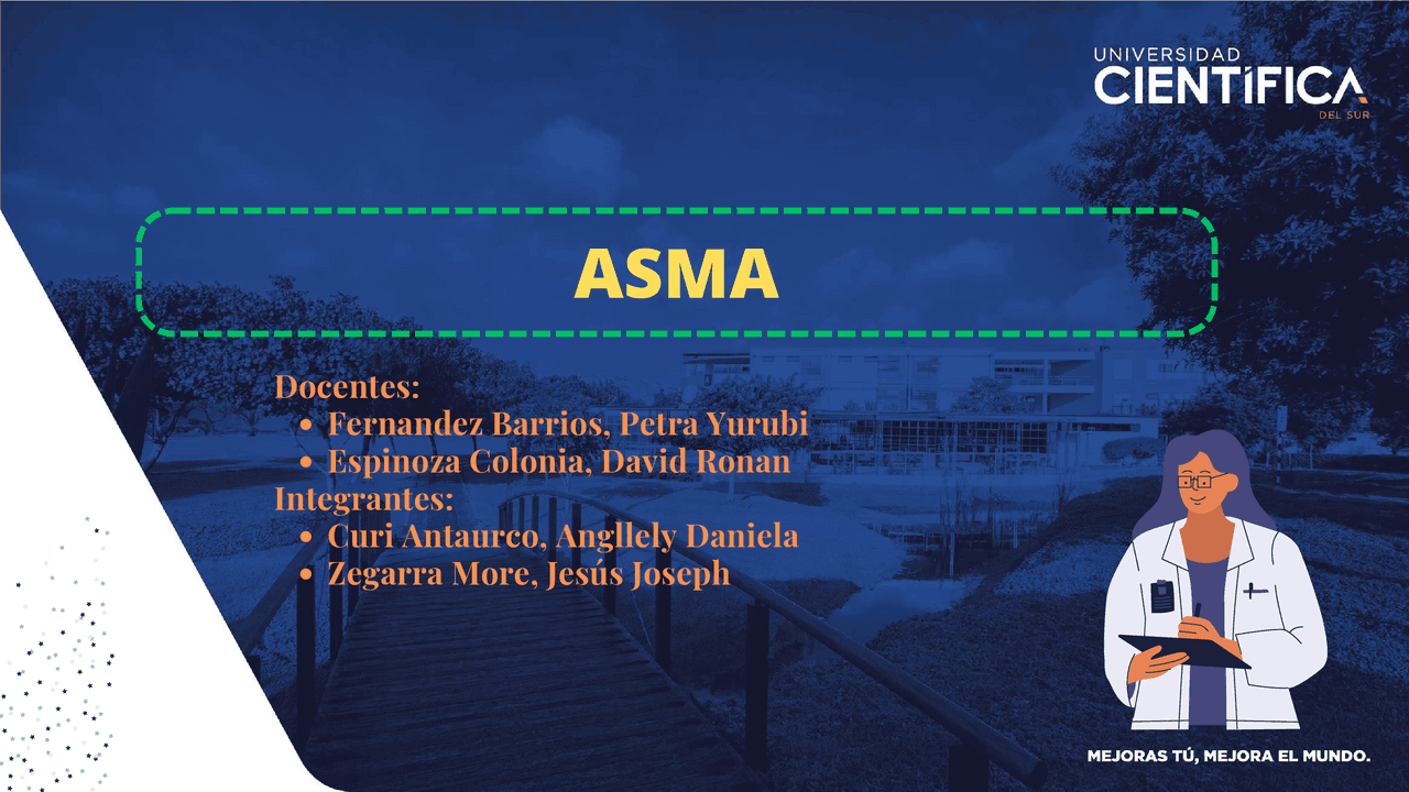 FISIOPATOLOGIA DEL ASMA | Diapositivas de Fisiopatología | Docsity