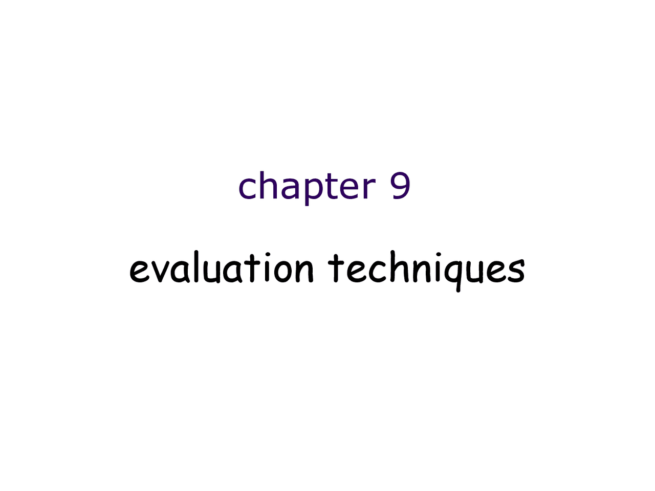 Human Computer Interaction Chapter-09: evaluation techniques | Slides Human-Computer Interaction ...