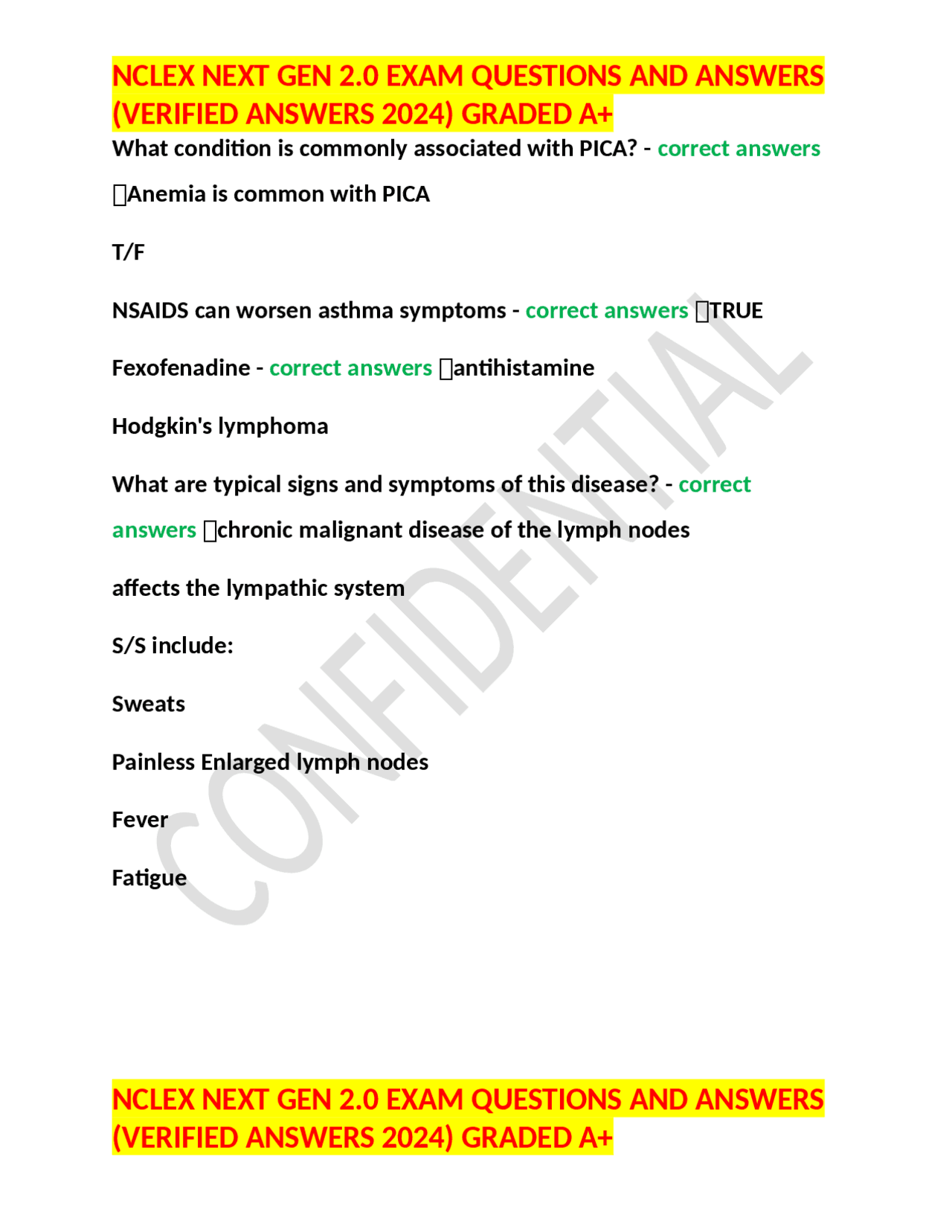 NCLEX NEXT GEN 2.0 EXAM QUESTIONS AND ANSWERS (VERIFIED ANSWERS 2024 ...