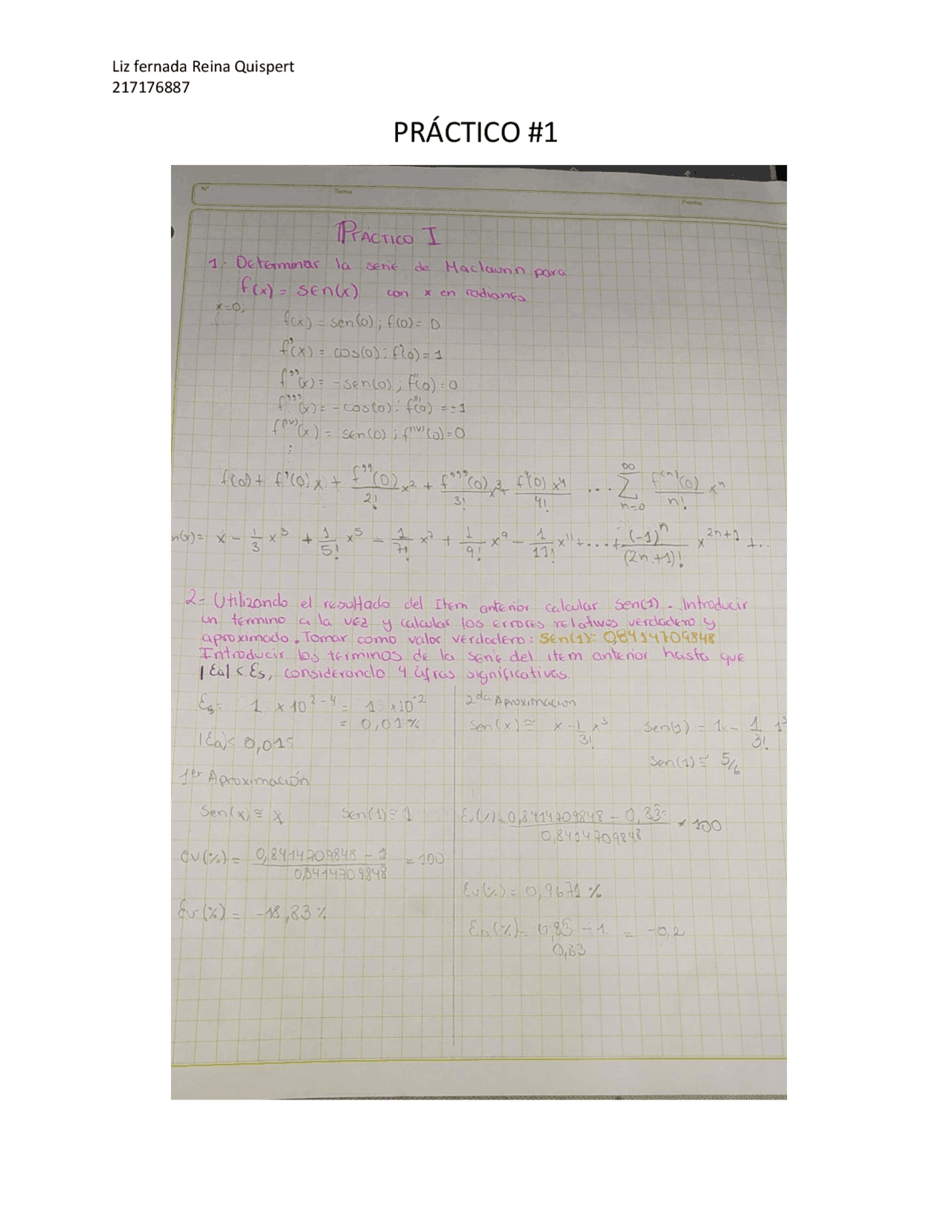 Metodos numericos para ingenieros | Ejercicios de Métodos Matemáticos | Docsity