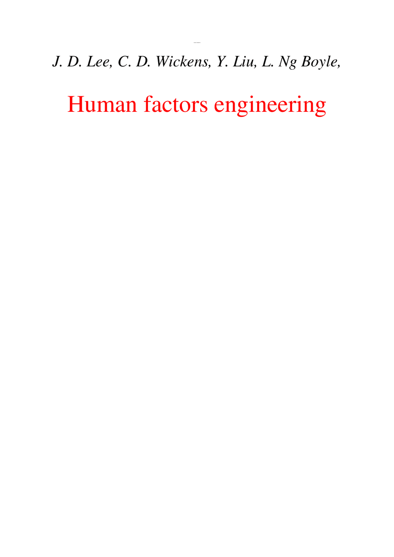Human factors engineering | Summaries Industrial Engineering | Docsity