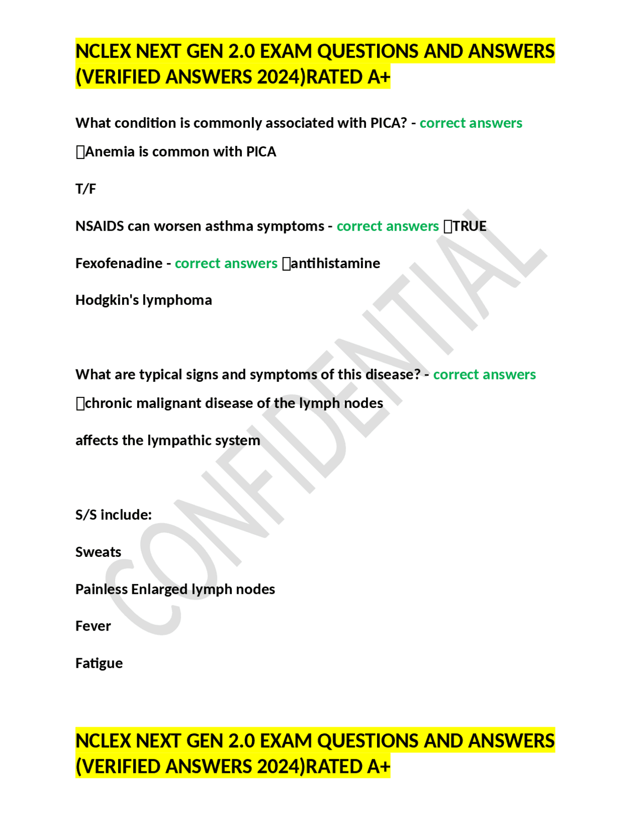 NCLEX NEXT GEN 2.0 EXAM QUESTIONS AND ANSWERS (VERIFIED ANSWERS 2024 ...