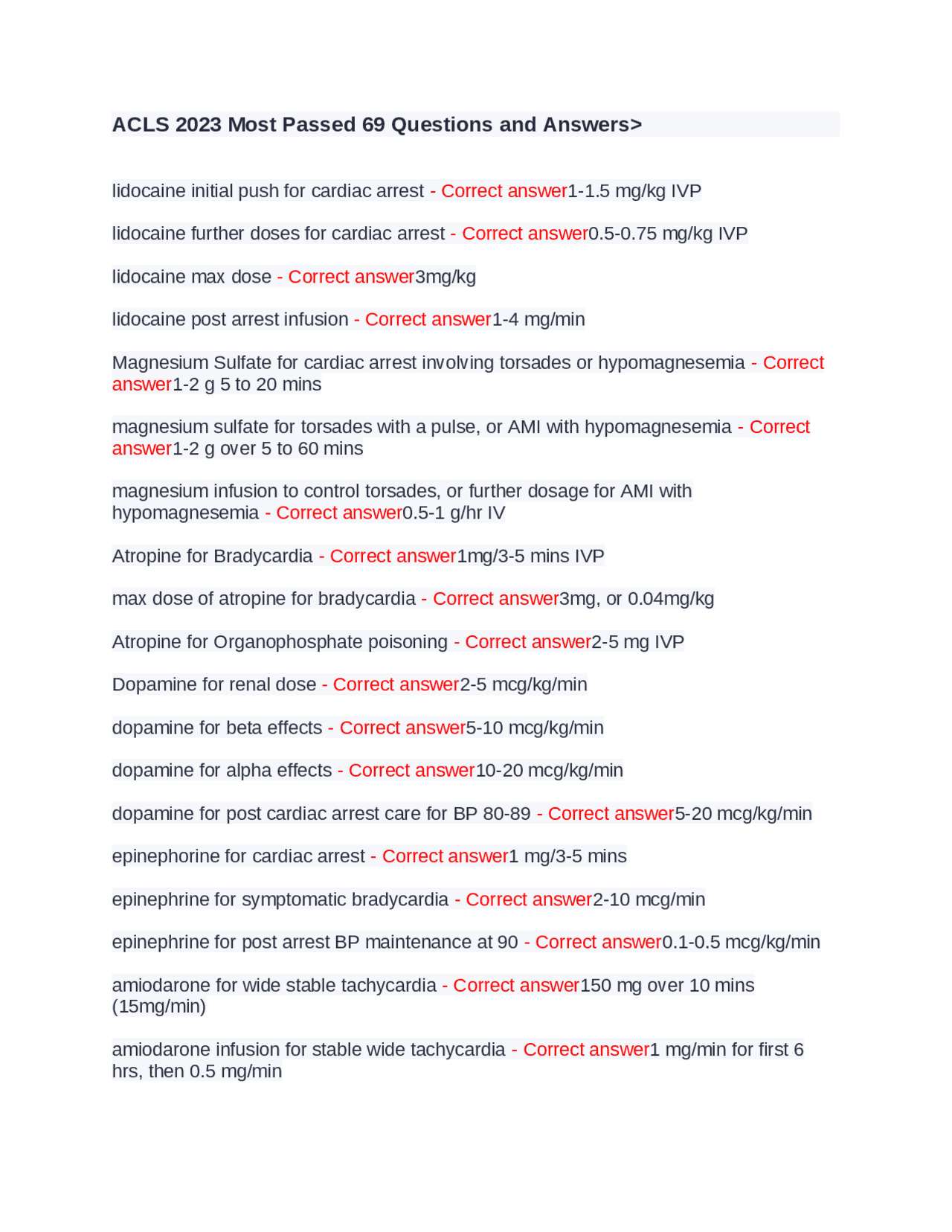 ACLS 2023: Drug Dosages & Protocols for Cardiac Arrest & Emergencies ...