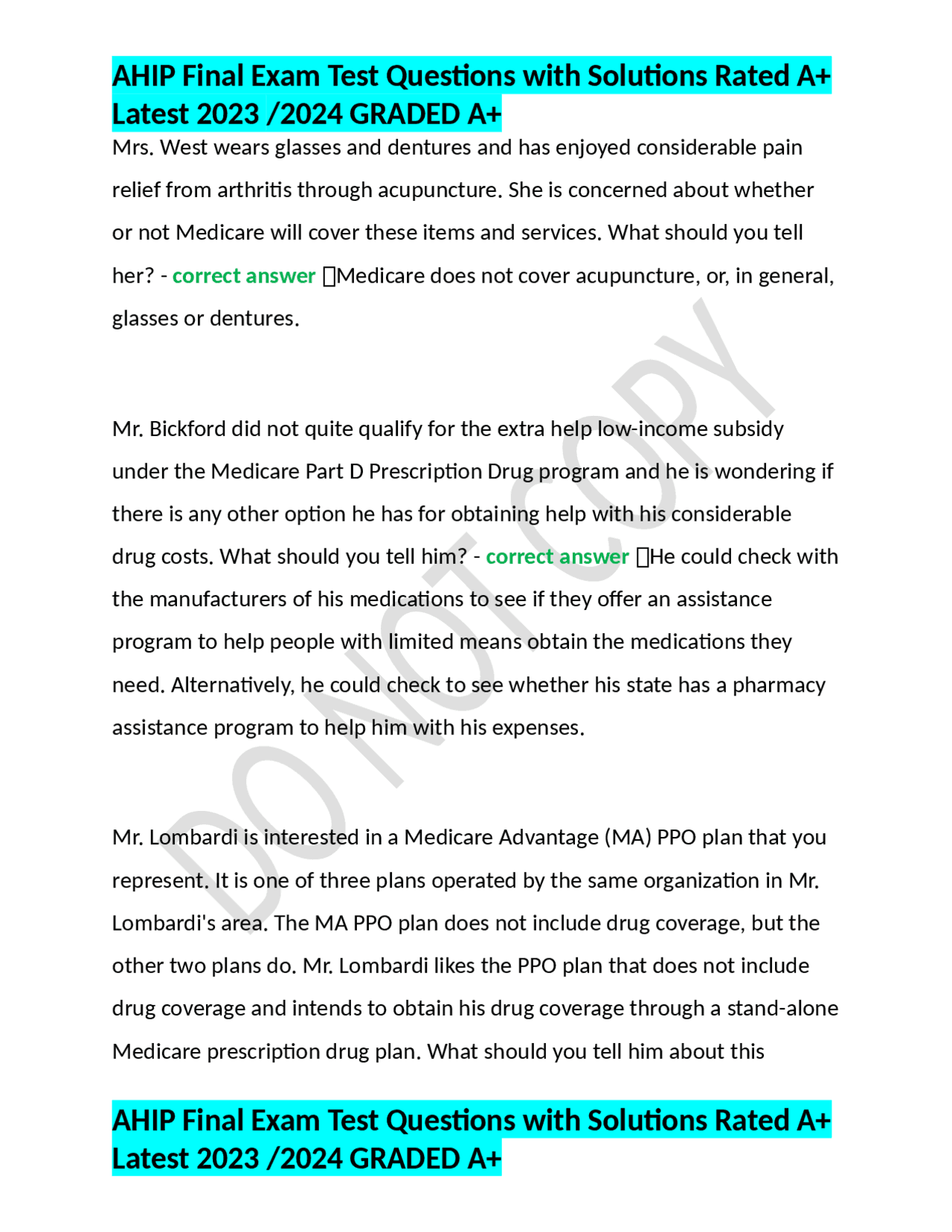 Medicare Coverage and Options: A Comprehensive Guide | Exams Nursing ...