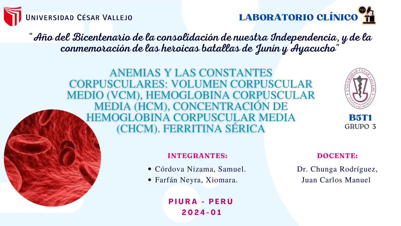 Constantes Corpusculares: VCM, HCM y CHCM - Prof. Rodriguez ...