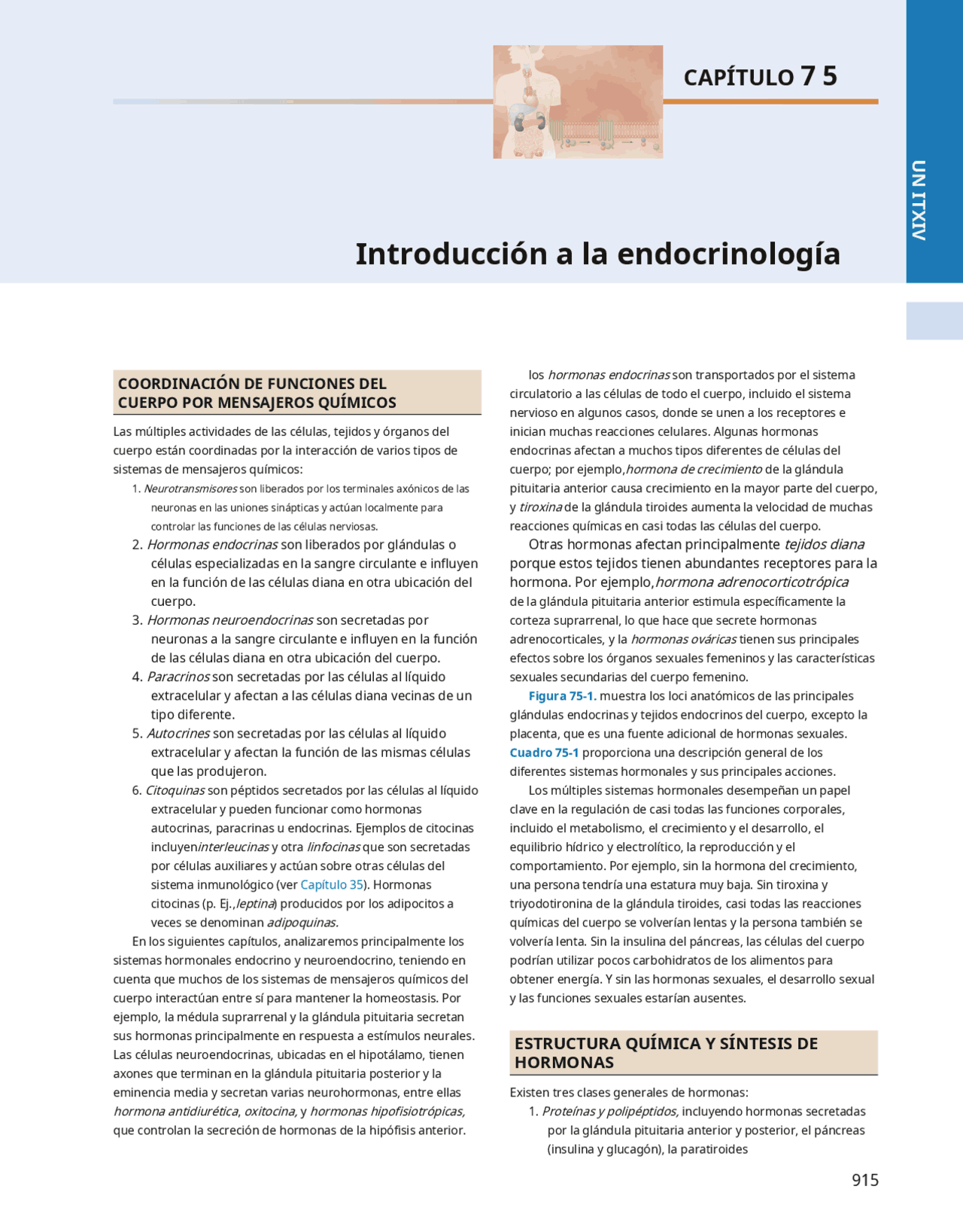 fisiologia capitulo 75 fisiologia | Transcripciones de Derecho | Docsity
