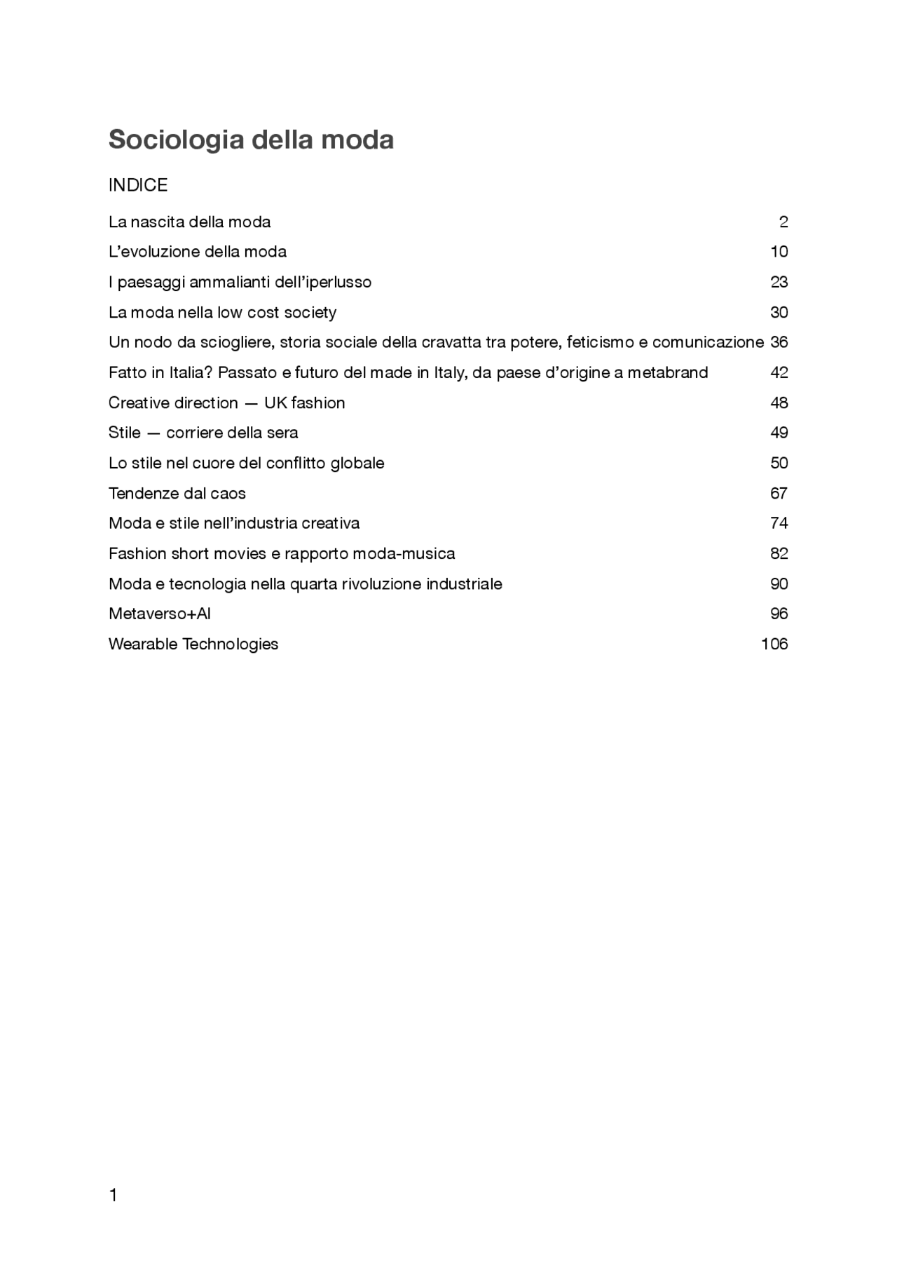 appunti lezioni sociologia della moda prof. Nello Barile con ...