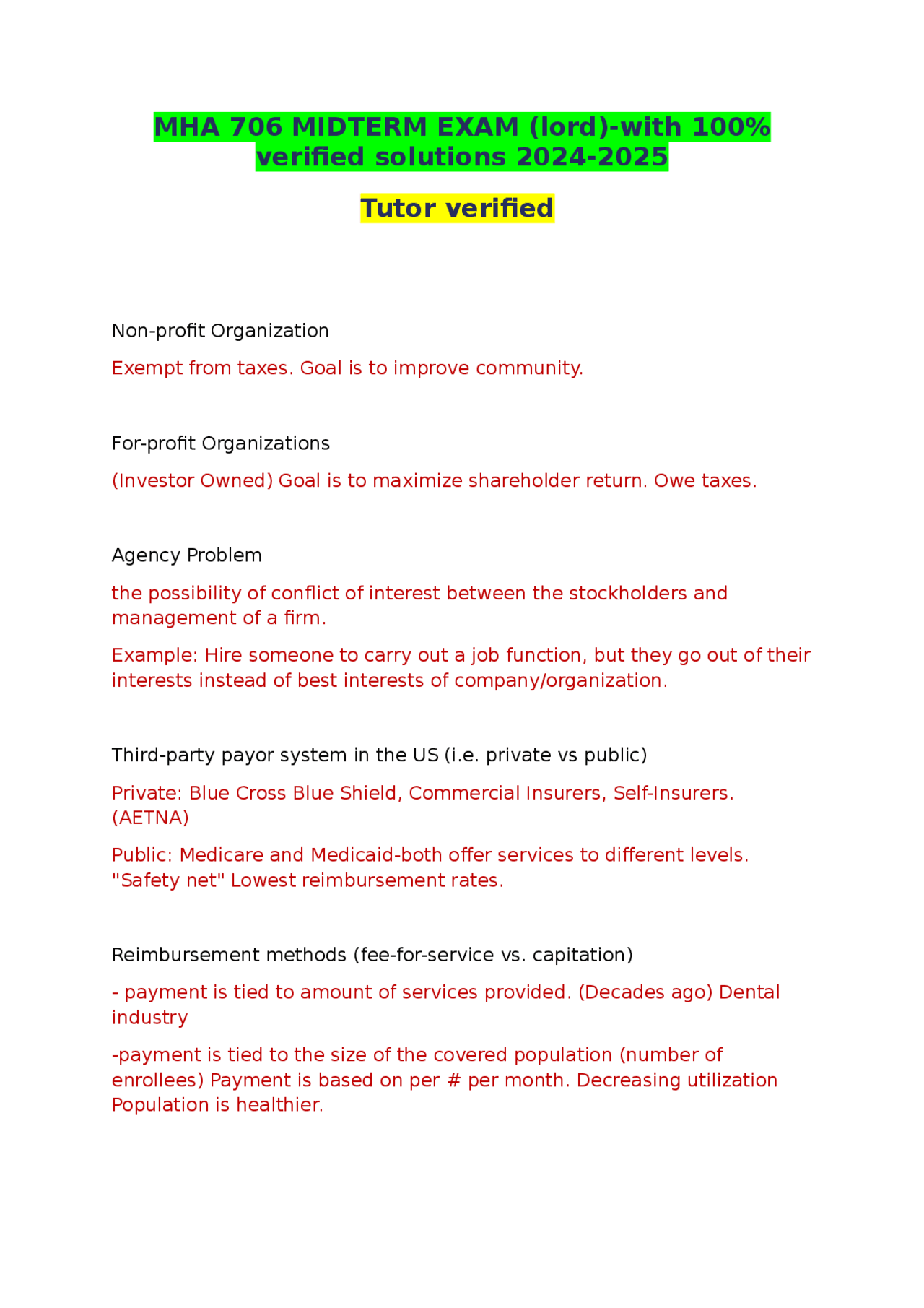 MHA 706 MIDTERM EXAM (lord)-with 100% verified solutions 2024-2025.docx ...