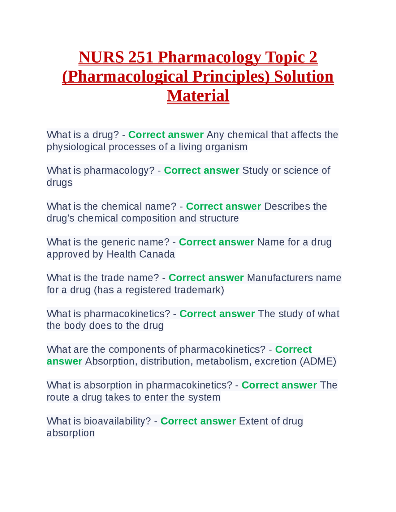 Pharmacology Principles: Understanding Drugs and Pharmacokinetics ...